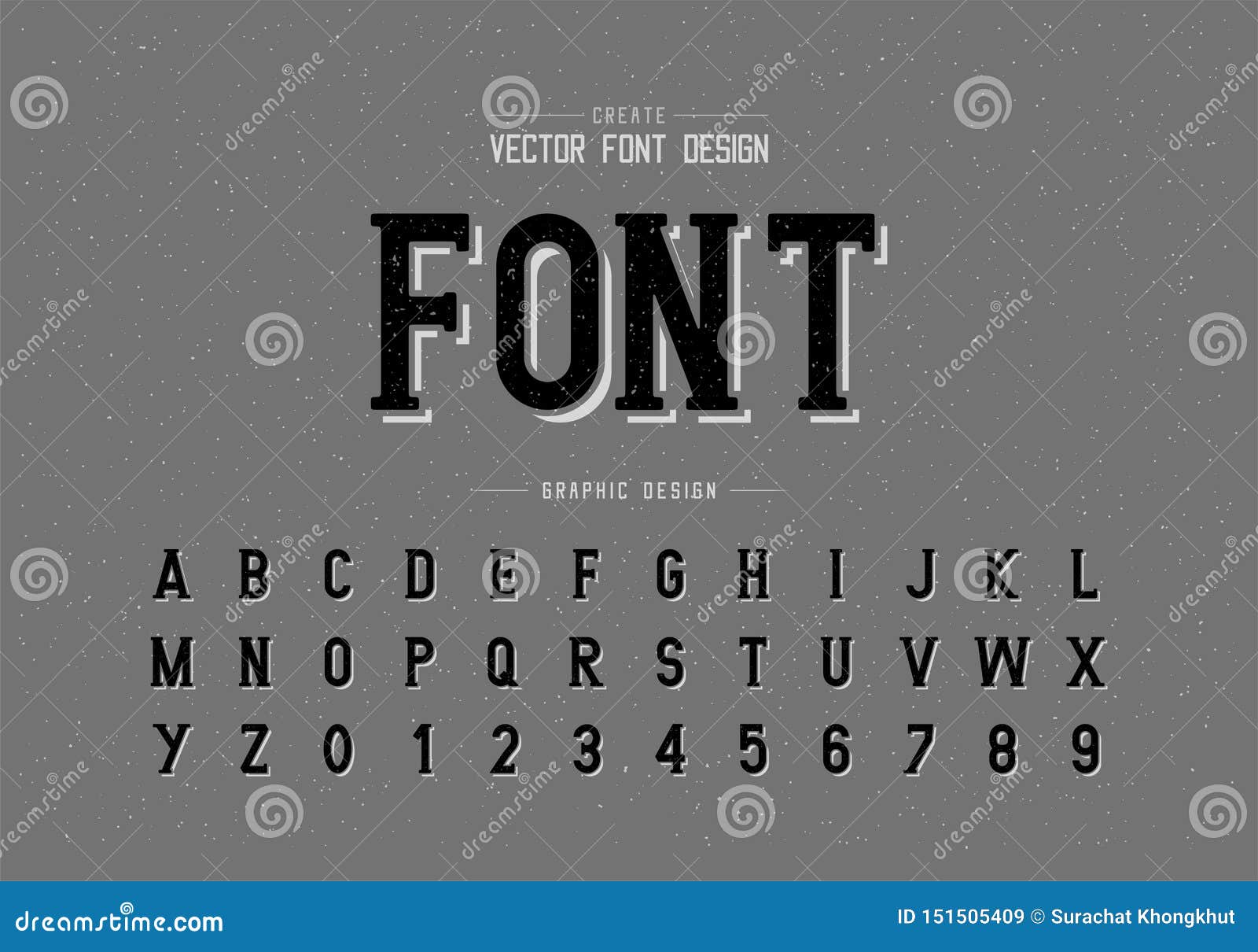 Texture Font and Alphabet Vector, Writing Style Typeface Letter and ...