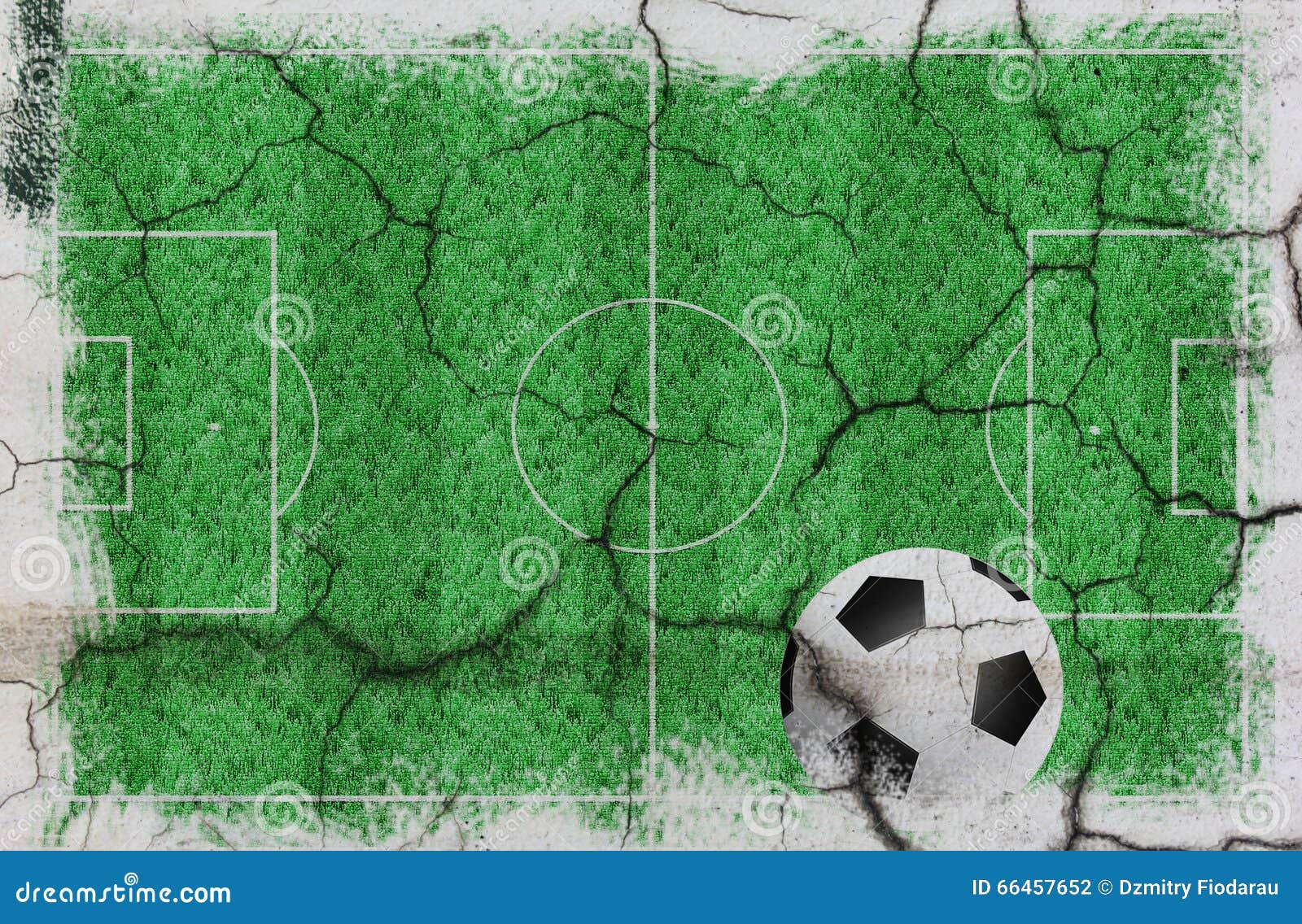 Texture of Football Field with Ball Stock Illustration - Illustration ...
