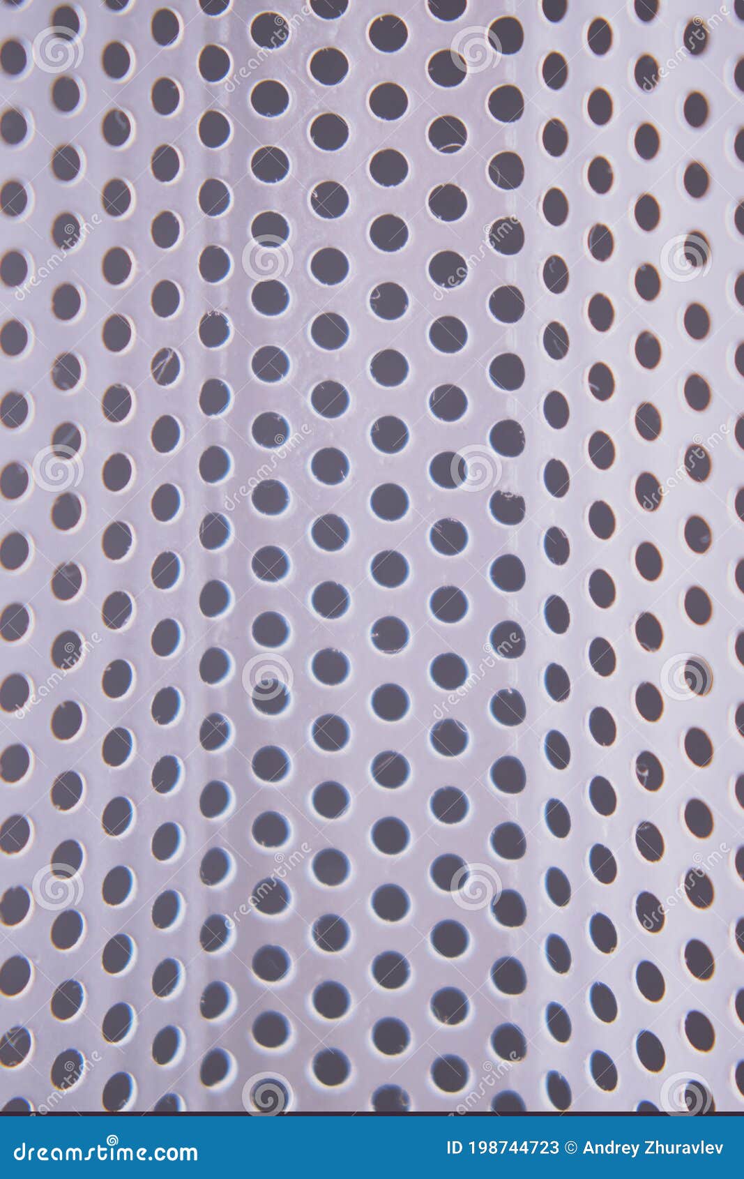Texture in the Form of a Curved Mesh Grid with Round Holes, Close-up ...