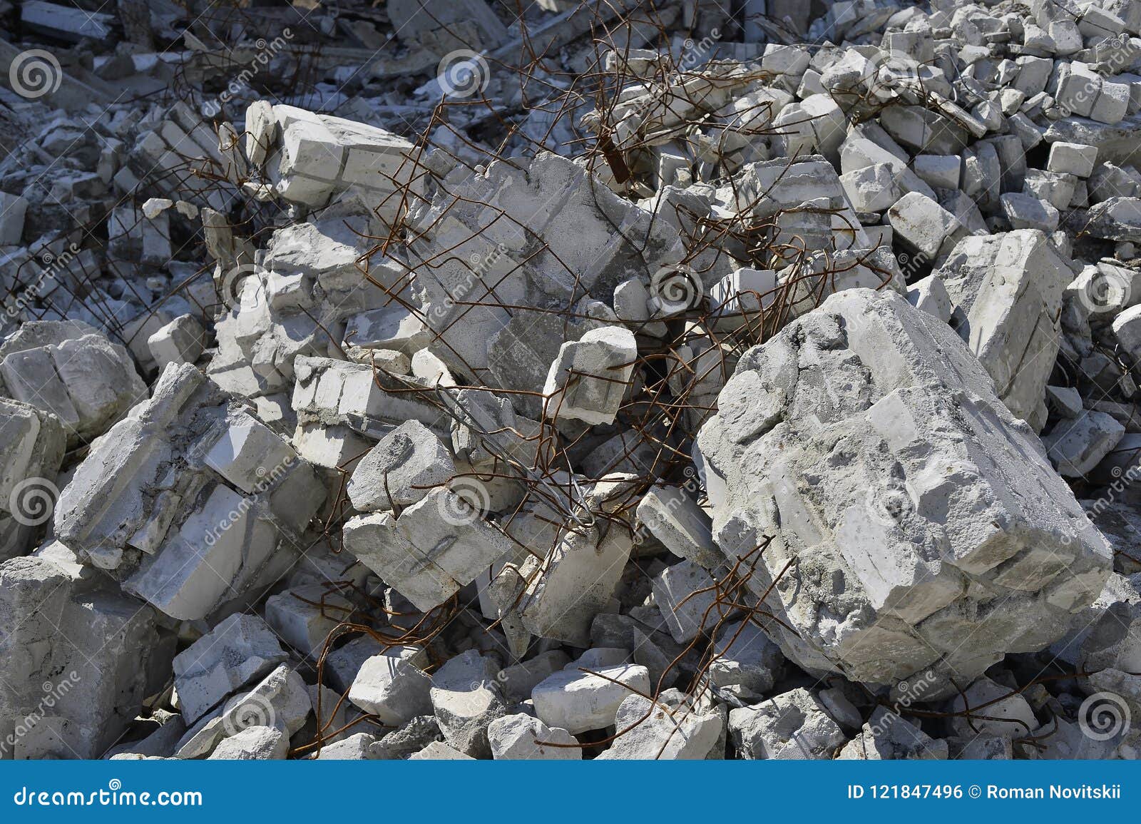 Texture in the Form of Scattered Stones Remains of a Destroyed Building ...