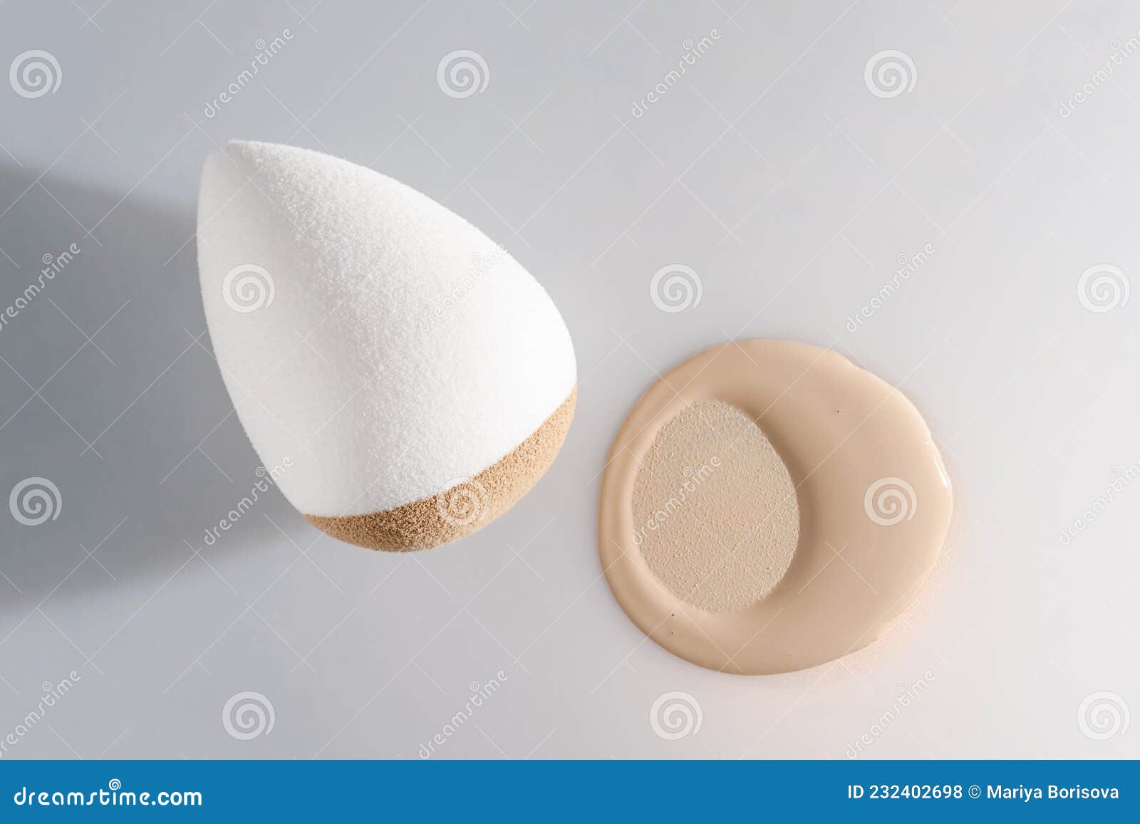 The Texture of the Foundation with a Trace of Sponge. Stock Photo ...