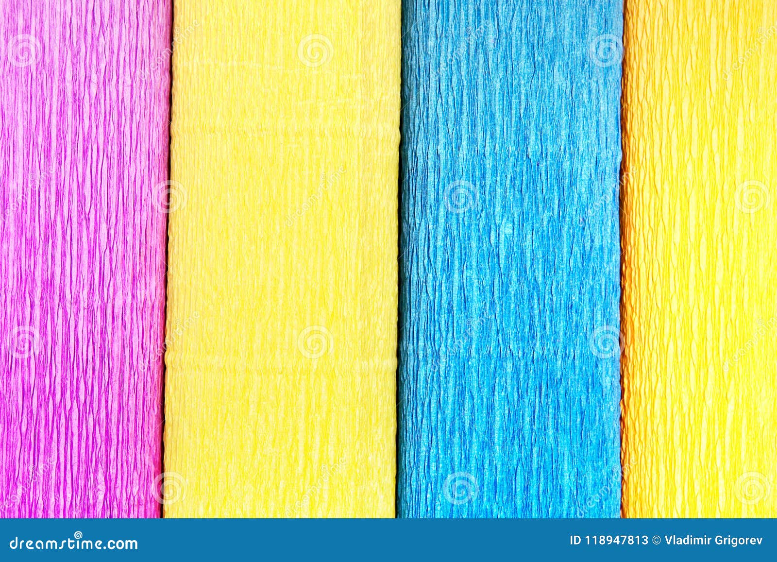 Texture of Four Colored Wrinkled Paper Roll. Stock Image - Image of ...