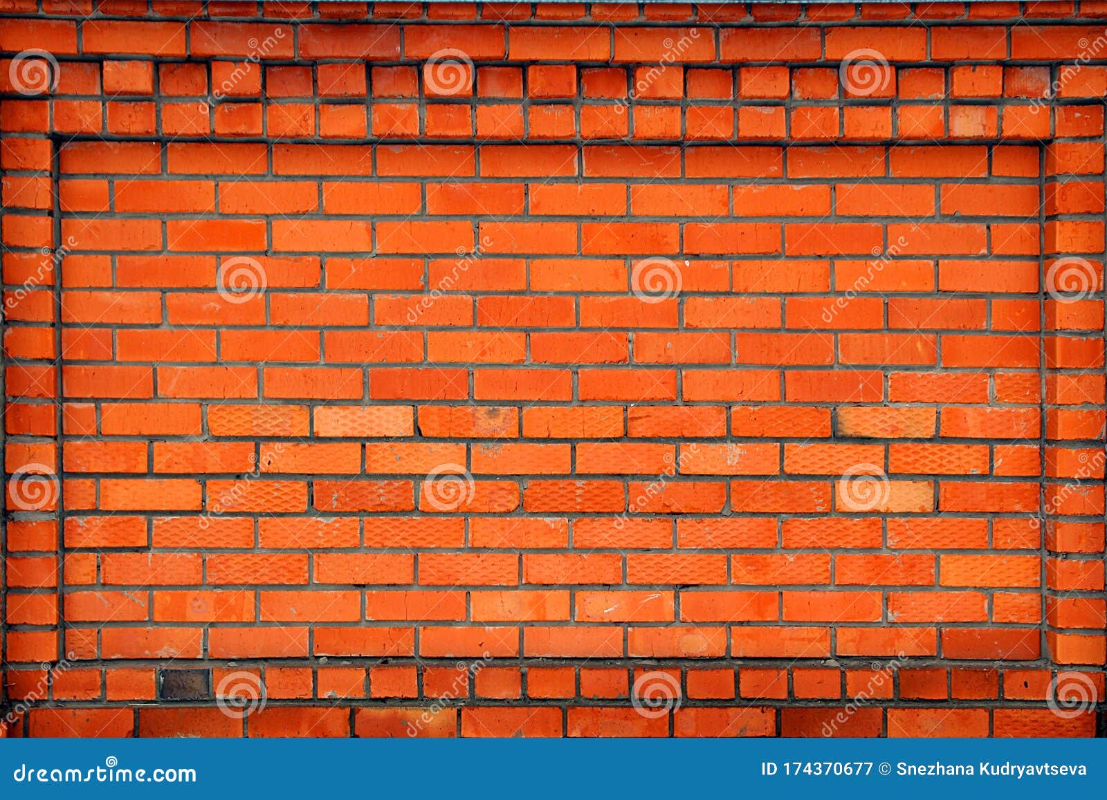 Texture Frame of Red Brickwork Place for Text Stock Image - Image of ...