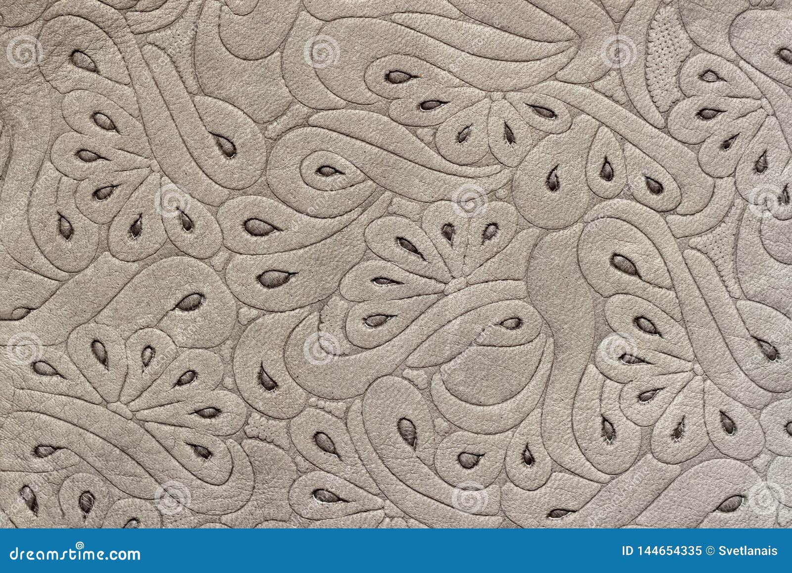Texture of Genuine Matte Leather Close-up, Embossed with Floral ... Texture of Genuine Matte Leather Close-up, Embossed with Floral ...