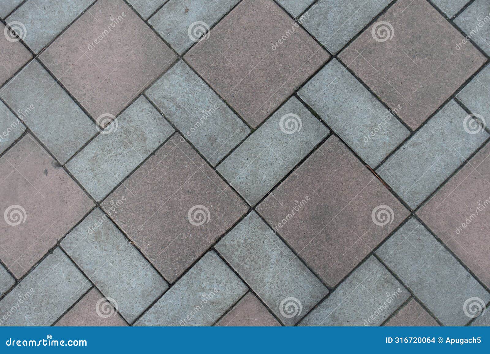 Texture of Geometric Pavement Made of Grey and Brown Tiles Stock Photo ...