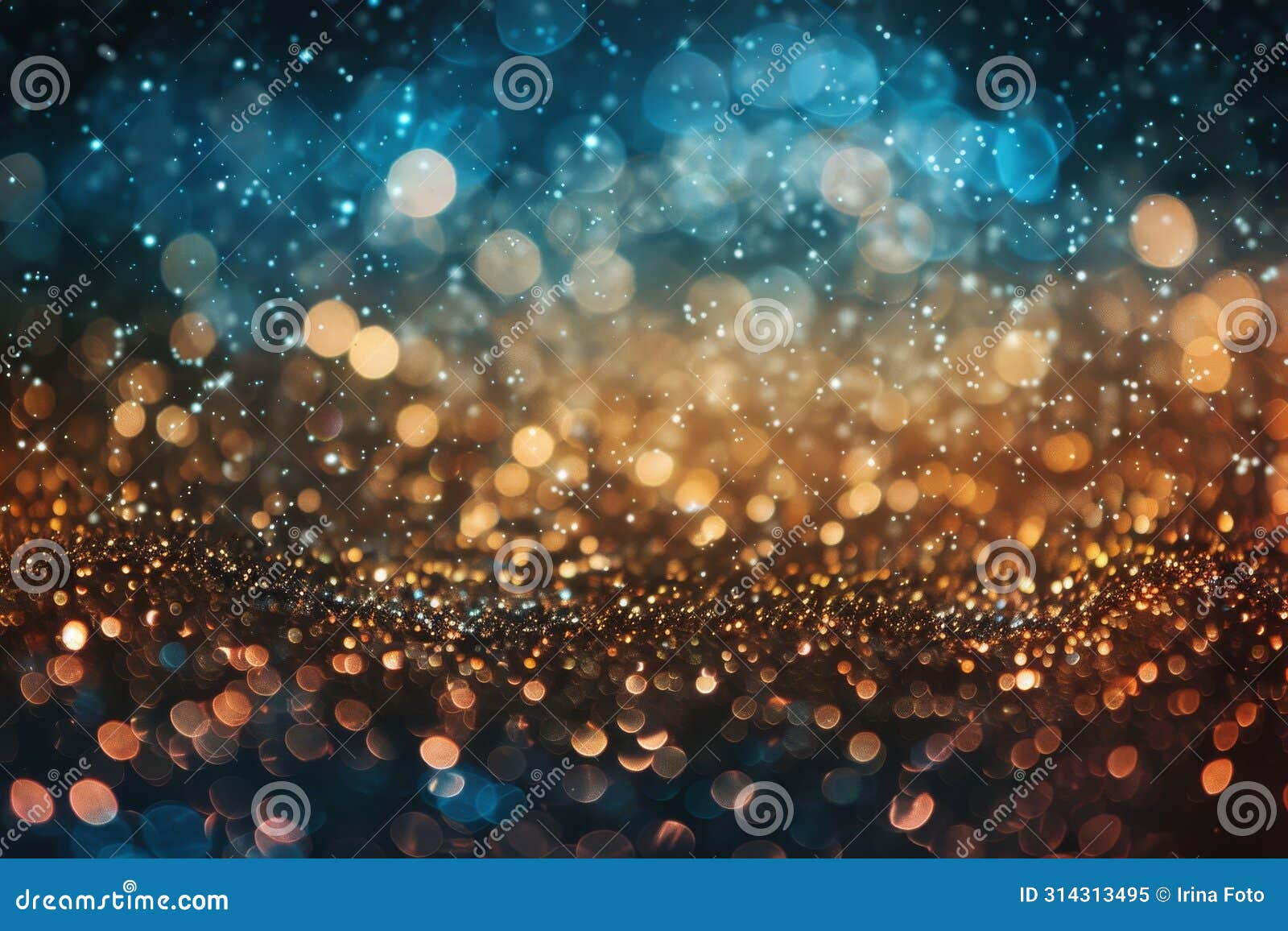 Texture of Glares and Glow on a Gradient from Blue To Gold. Stock Image ...