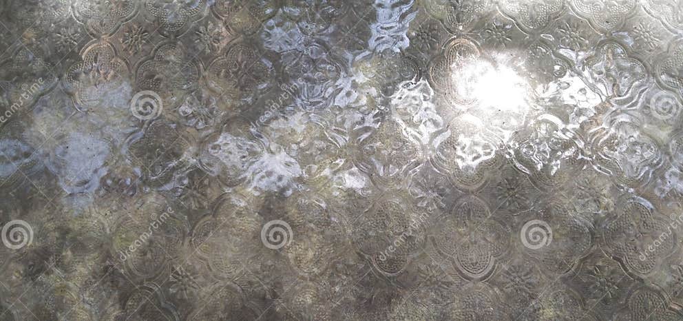 Texture Glass Surface of the Glass and the Water Flow Chart Stock Photo ...