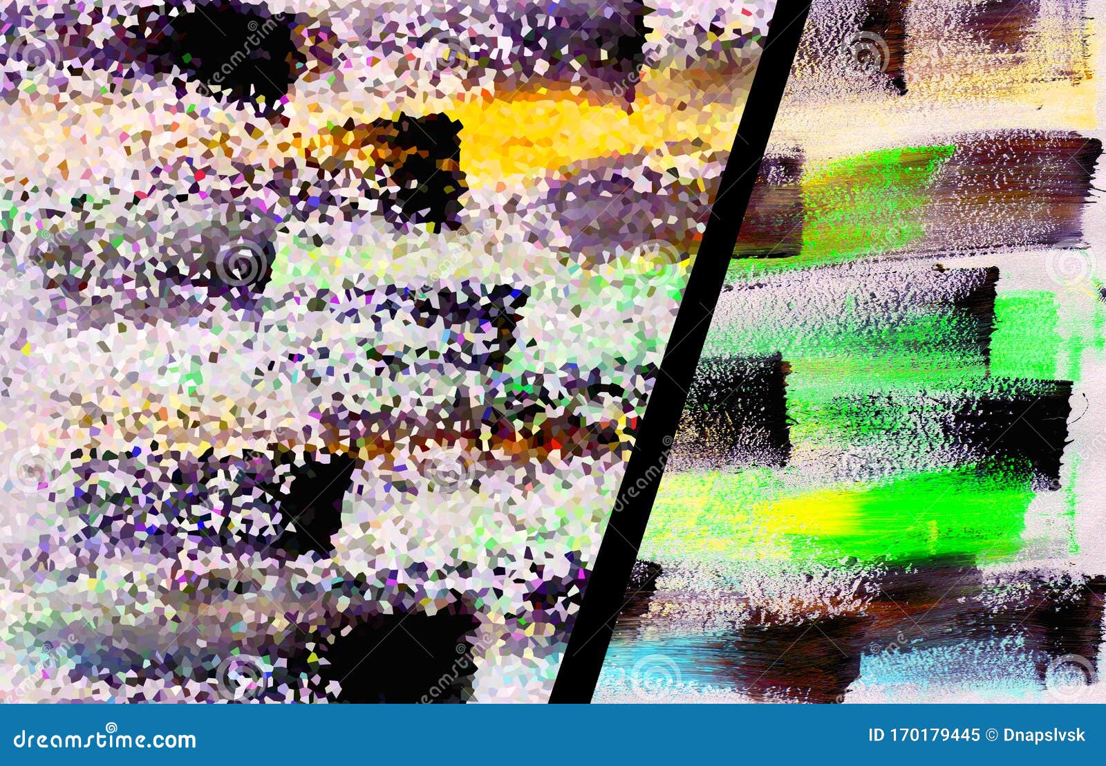 Texture with Glitch Effect Drawn with Watercolor on a White Background ...