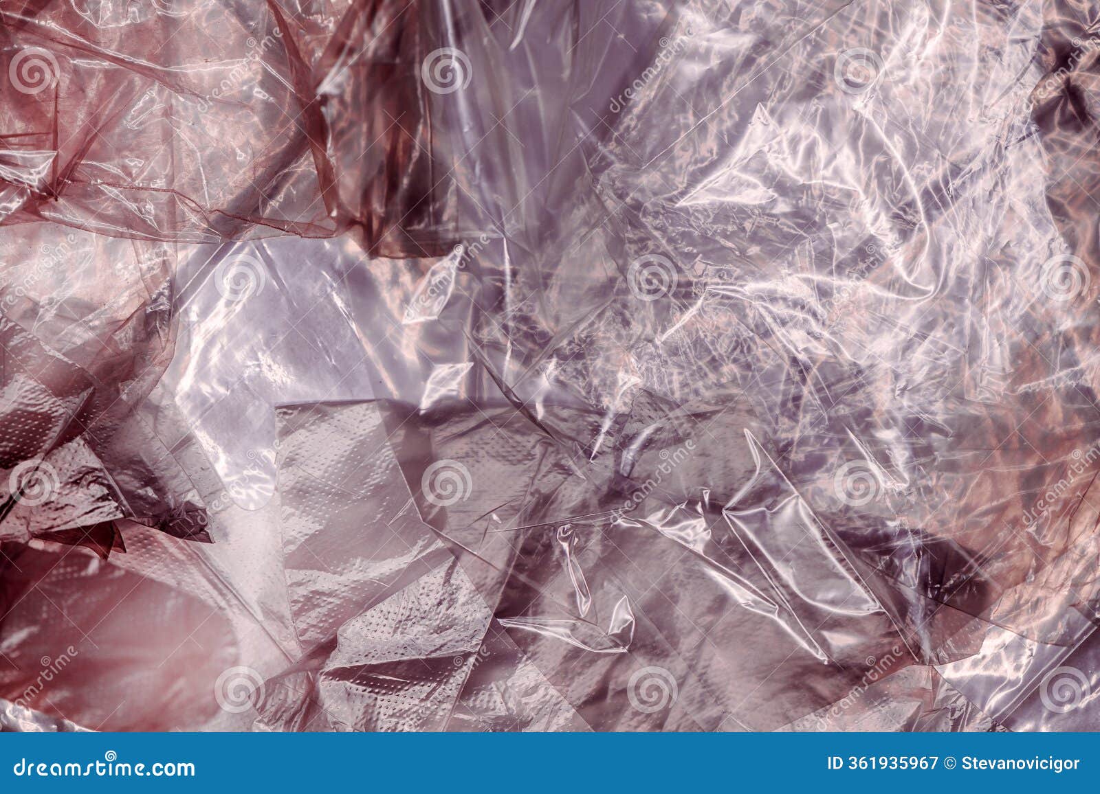 Texture of Glossy Polyethylene Plastic Sheet Material Crumpled and ...