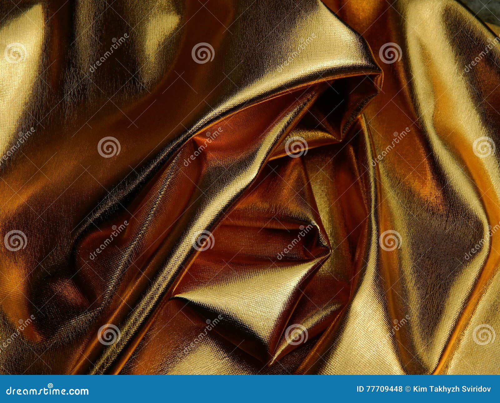Texture of Golden Material Satin Close Up Stock Photo - Image of gold ...