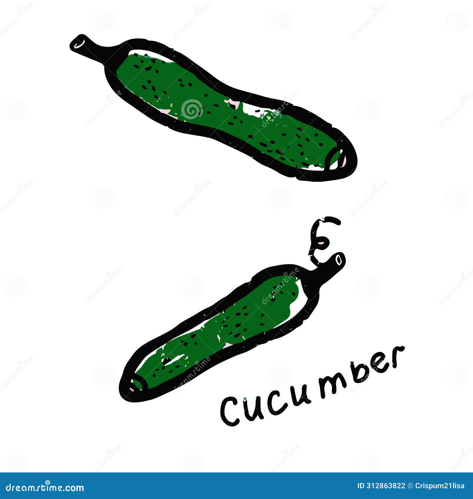 Texture Graphic Cucumbers with Color Spots Vector Element Stock Vector ...
