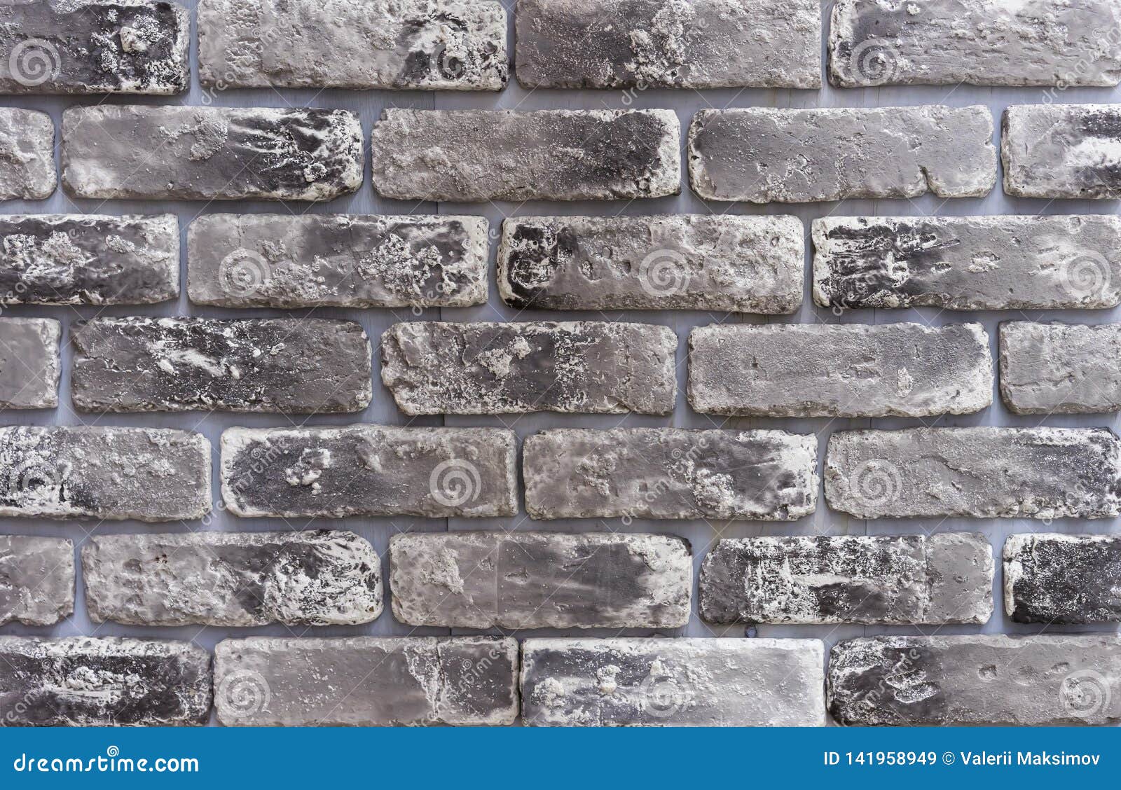 Texture of Gray Bricks with Black Accents Stock Image - Image of ...