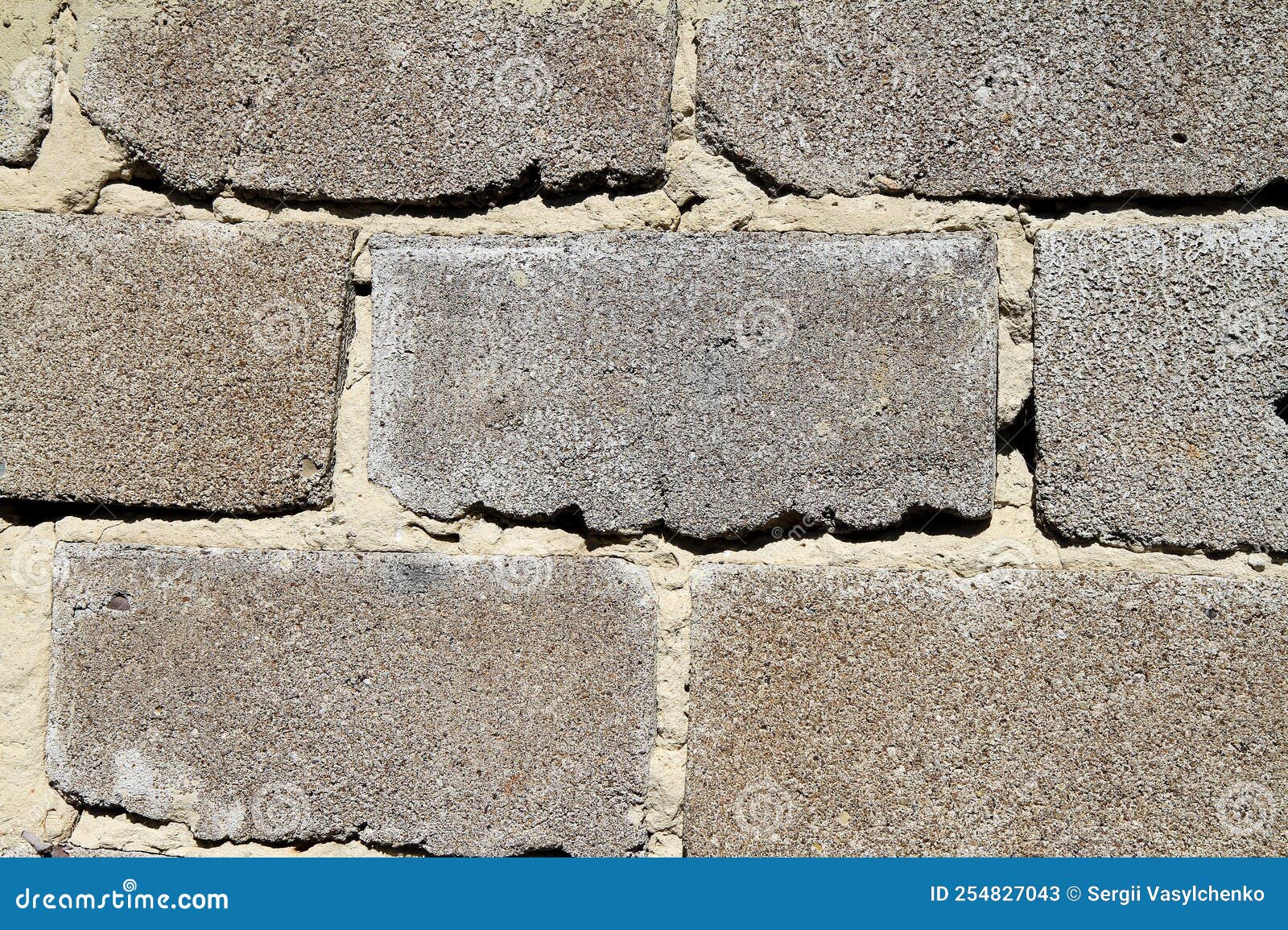 The Texture of the Gray Cinder Block Wall. Stock Image - Image of ...