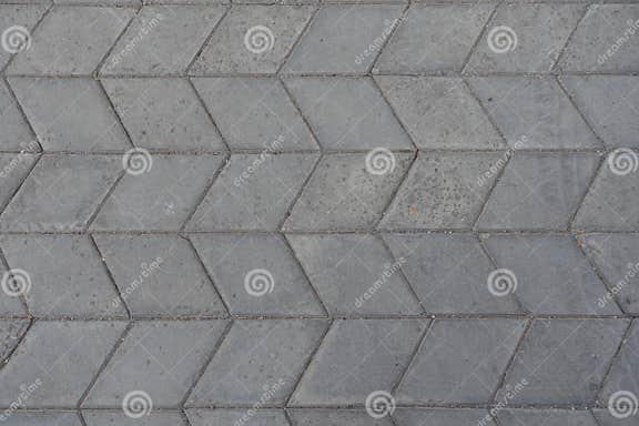 Texture of Gray Diamond-shaped Concrete Pavement with Geometric Pattern ...