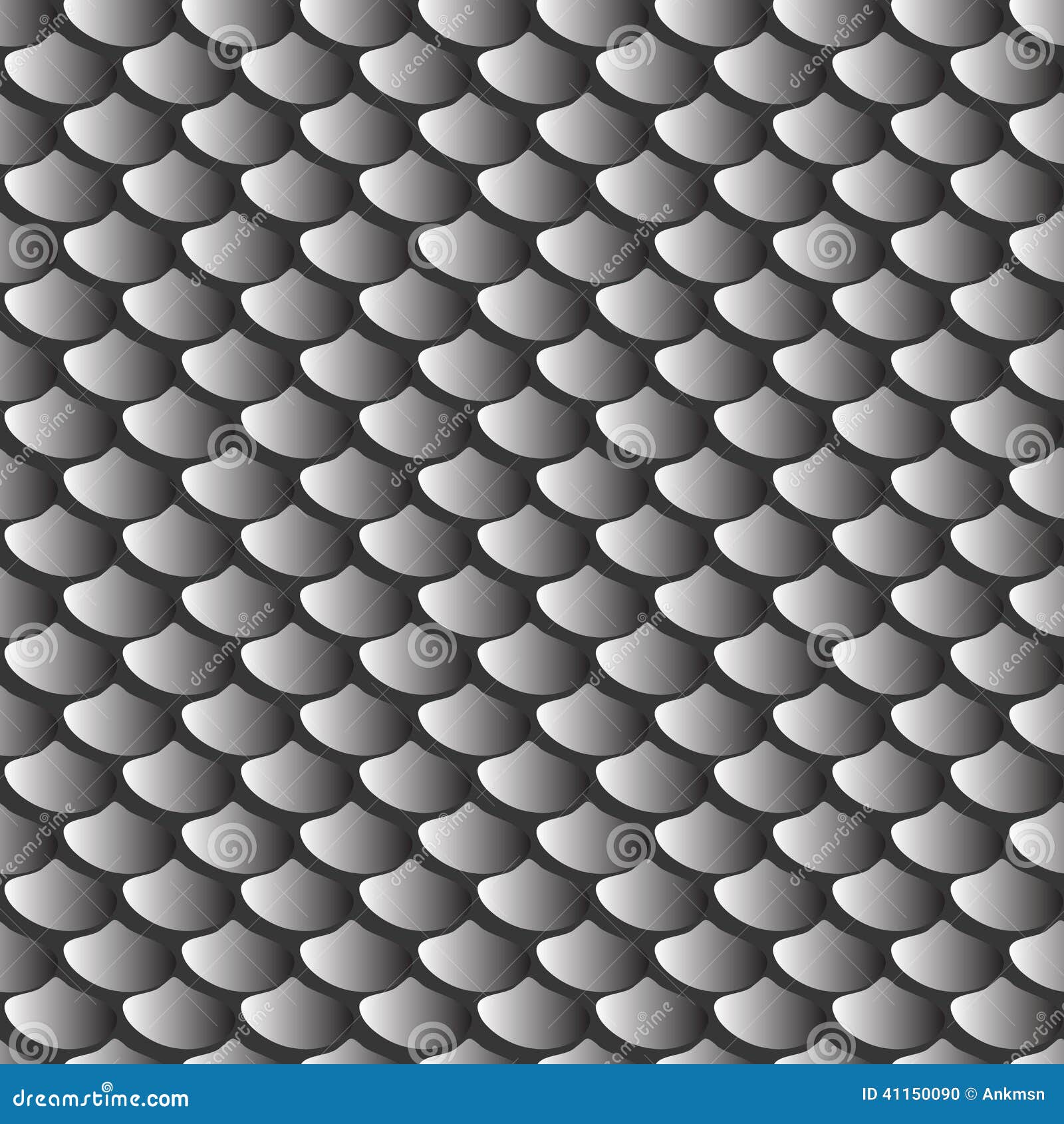 Texture Gray Fish Scales Seamless Pattern Stock Vector - Illustration ...
