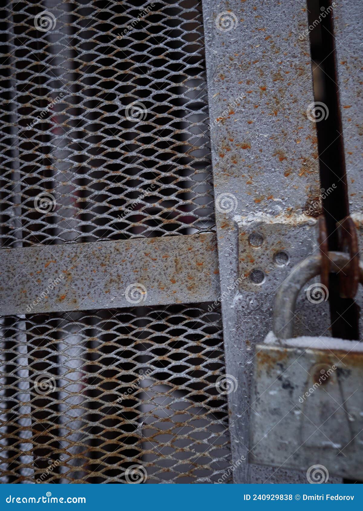 Texture of a Gray Metal Grate with Various Elements Stock Photo - Image ...