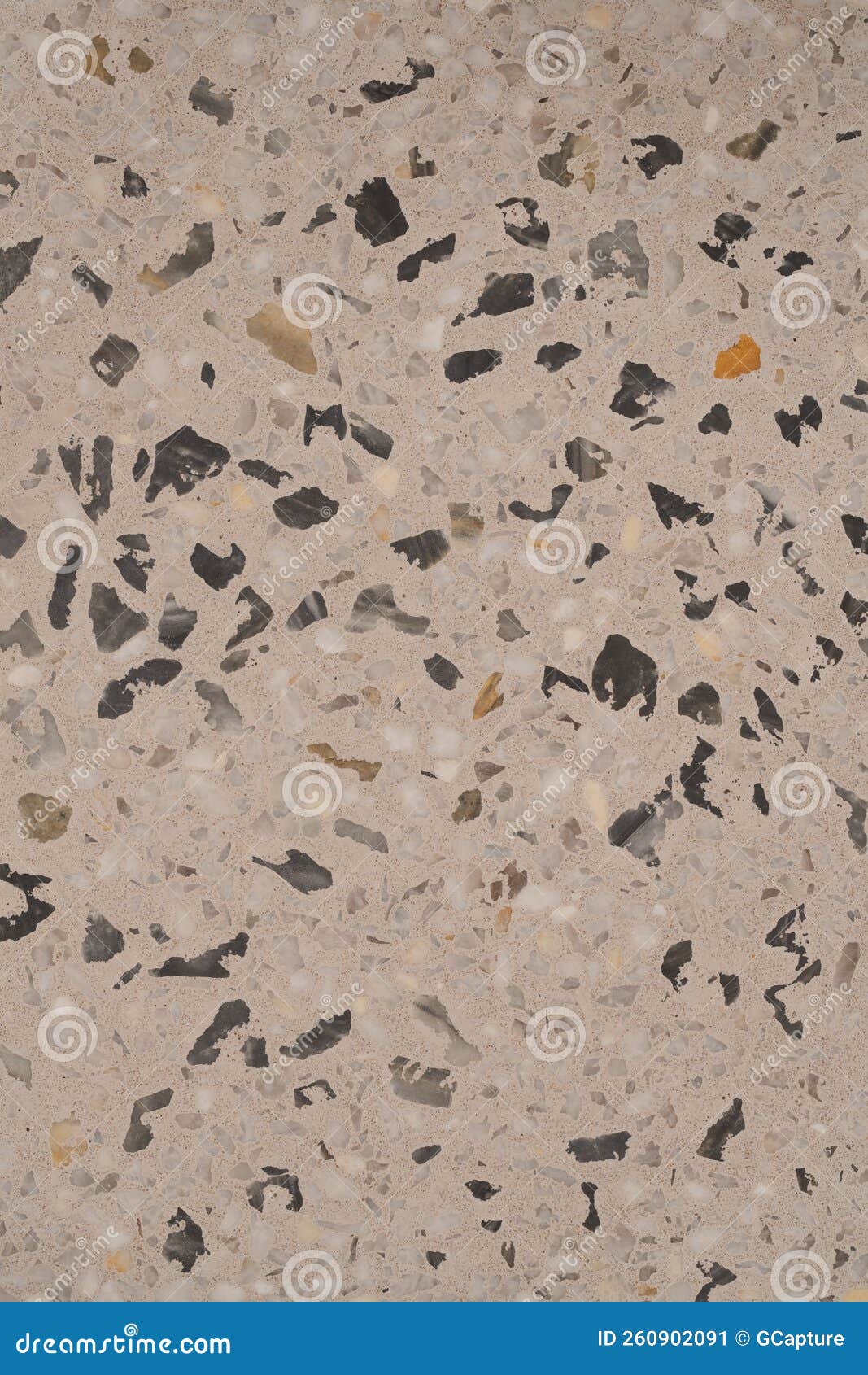 Texture of Gray Terrazzo with Black Marble Closeup Stock Image - Image ...
