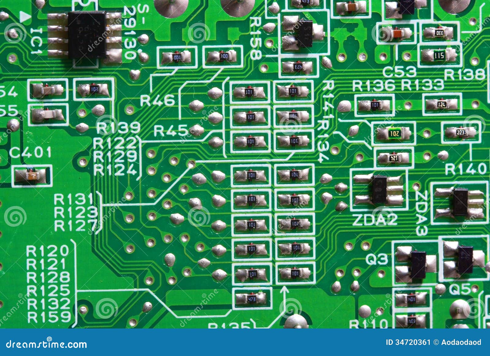 Texture, Green Circuit Board Stock Image - Image of mother, controller ...