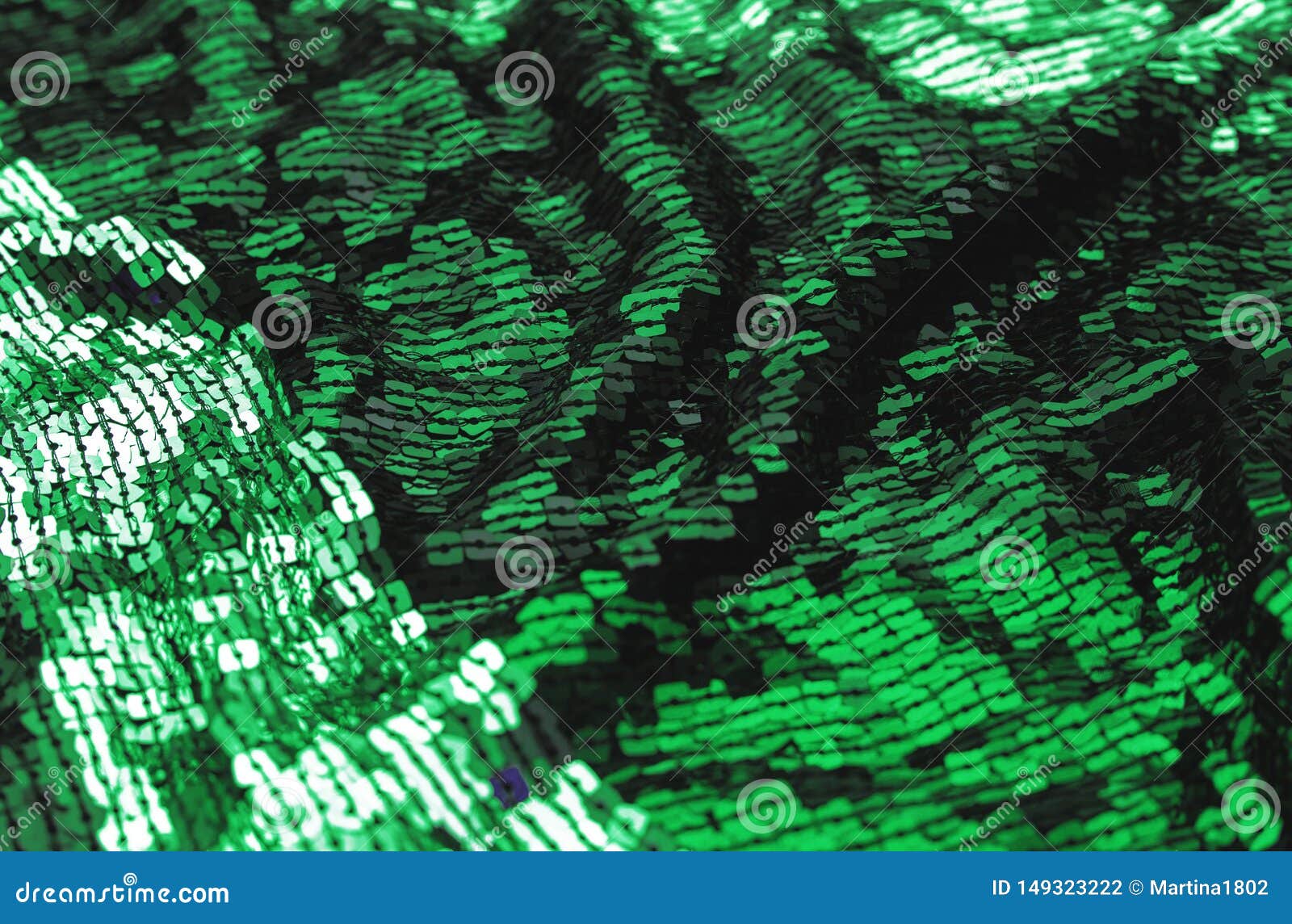Texture of green sequins stock photo. Image of color - 149323222