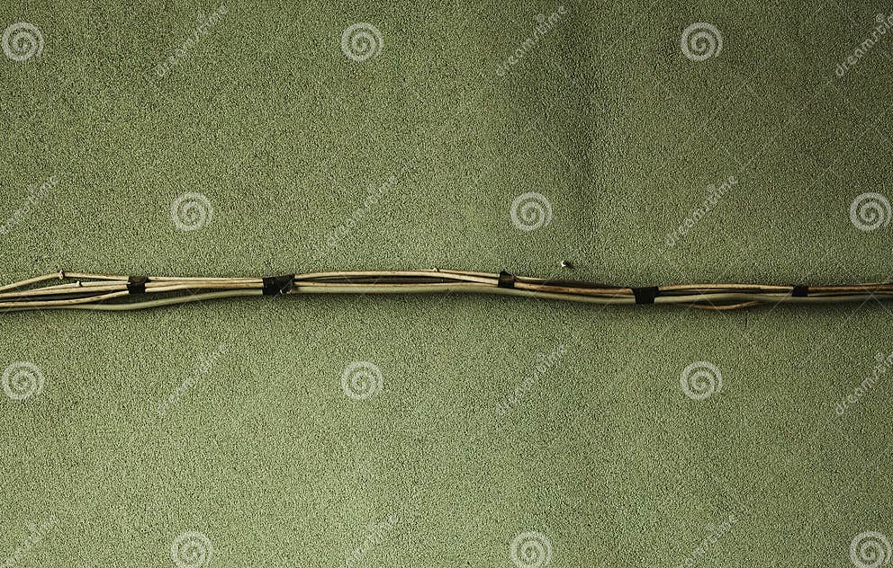 Texture of a Green Wall with Cables Stock Image - Image of concrete ...