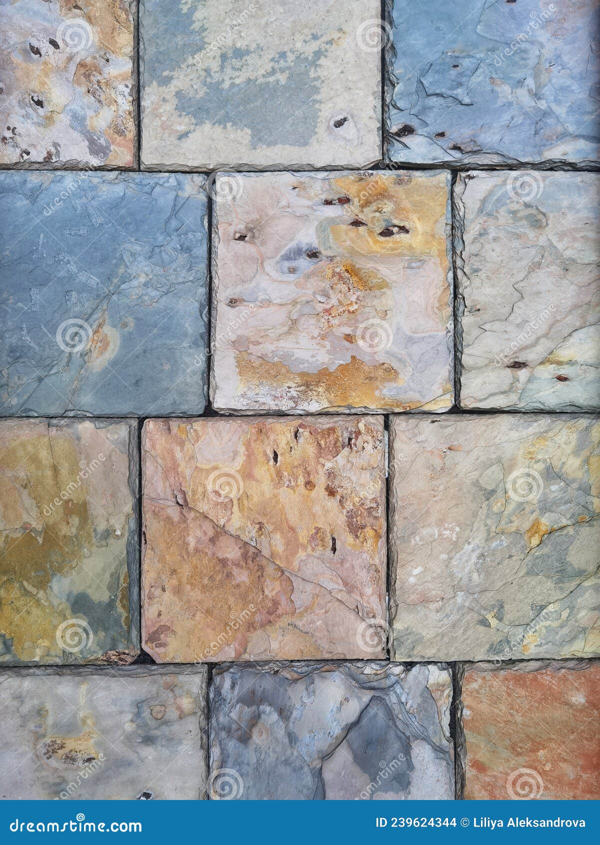 Texture of Group of Tiles with Different Colors and Nuances. Background ...