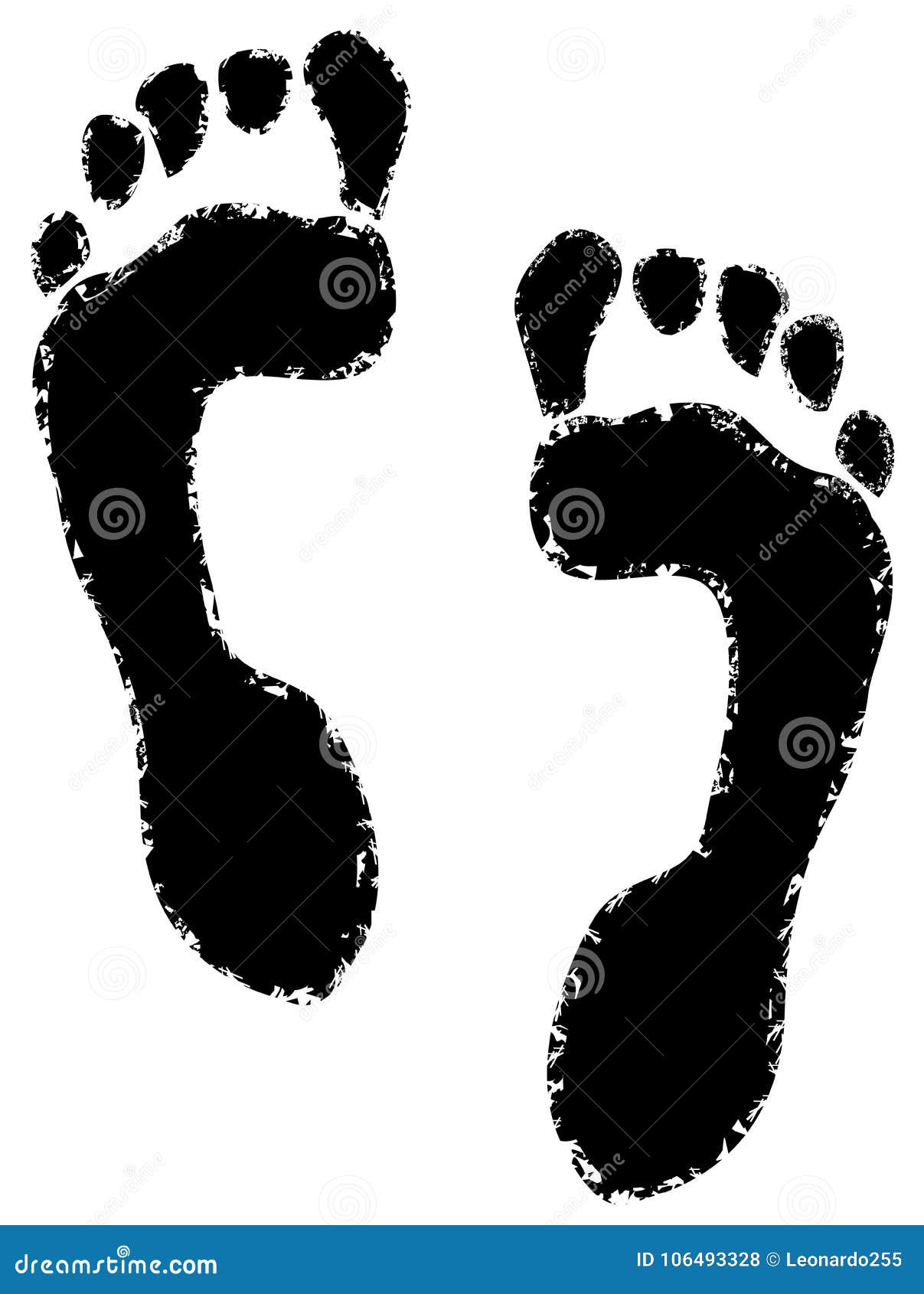 Texture Grunge of Human Footprint Stock Vector - Illustration of foot ...
