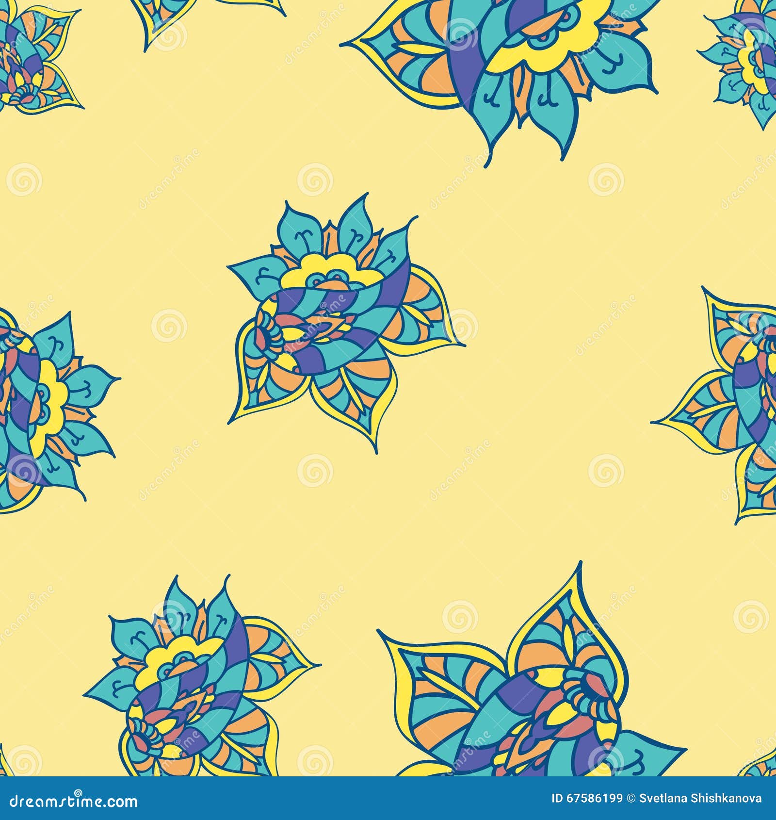 Texture with Hand Drawn Abstract Doodle. Yellow Background Stock Vector ...