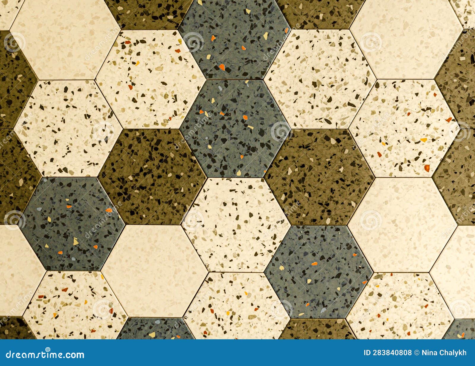 Texture of Hexagonal Mosaic Tile. Abstract Texture Pattern Background ...