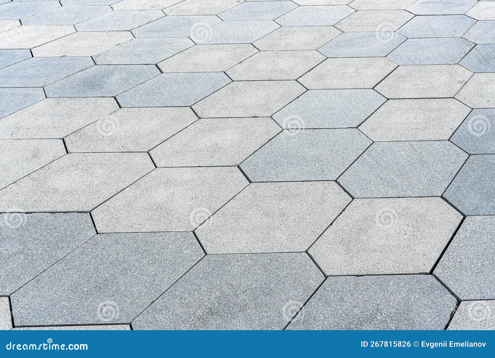 The Texture of Hexagonal Tiled Pavement with Perspective. Stock Photo ...