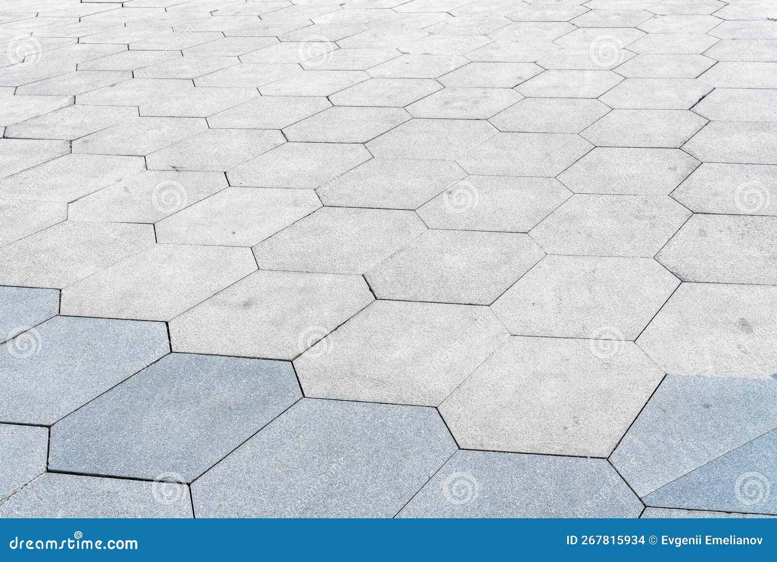 The Texture of Hexagonal Tiled Pavement with Perspective. Stock Photo ...