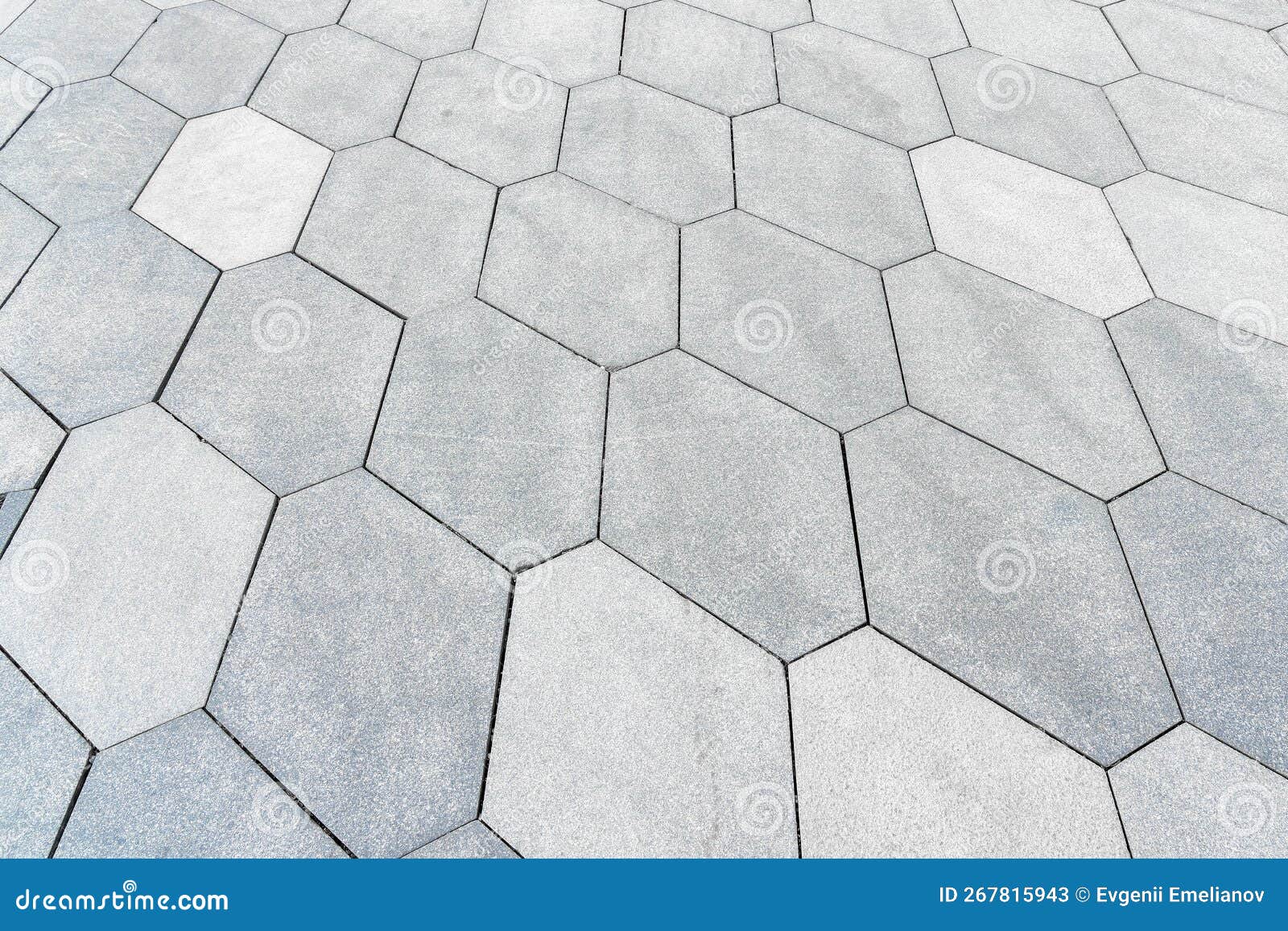 The Texture of Hexagonal Tiled Pavement with Perspective. Stock Image ...