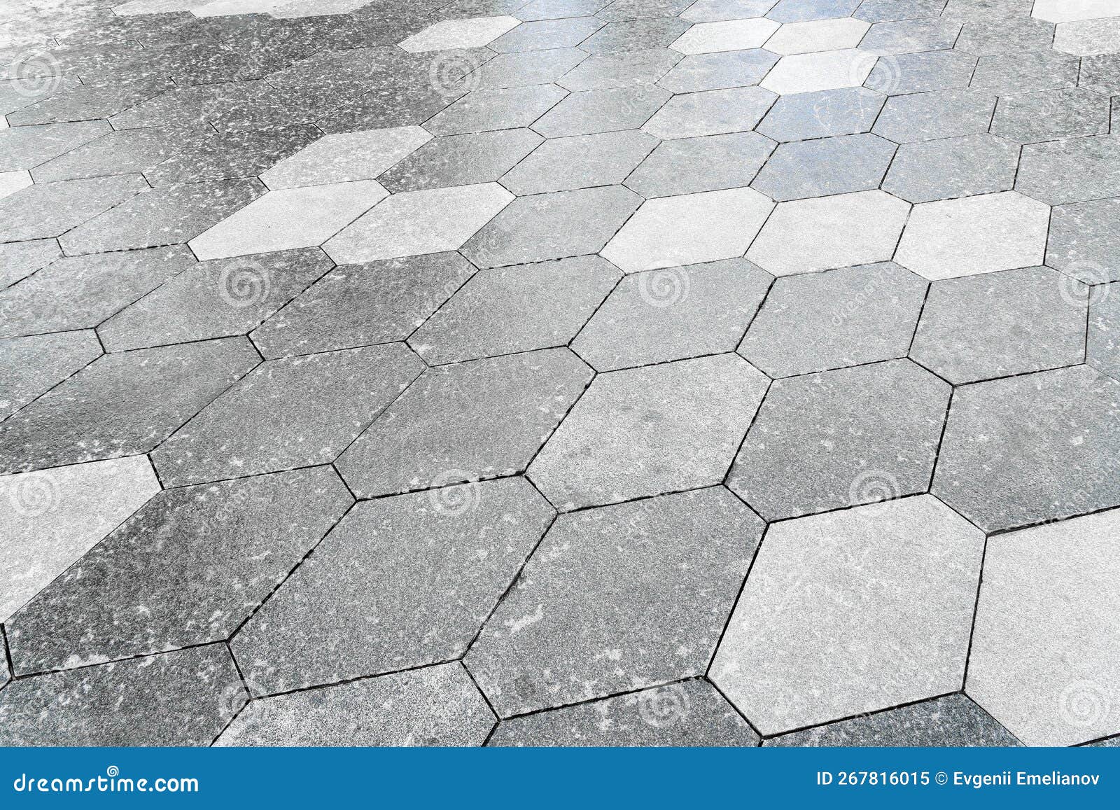 The Texture of Hexagonal Tiled Pavement with Perspective. Stock Image ...
