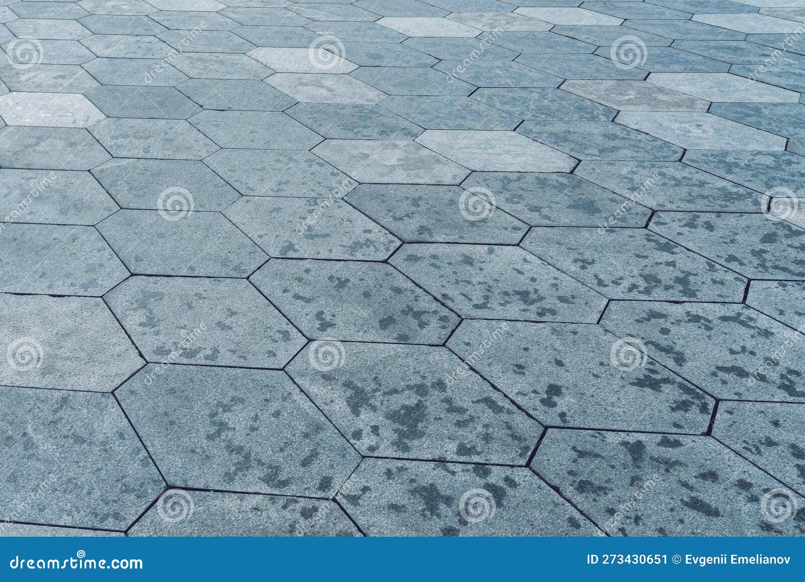 The Texture of Hexagonal Tiled Pavement with Perspective. Stock Image ...