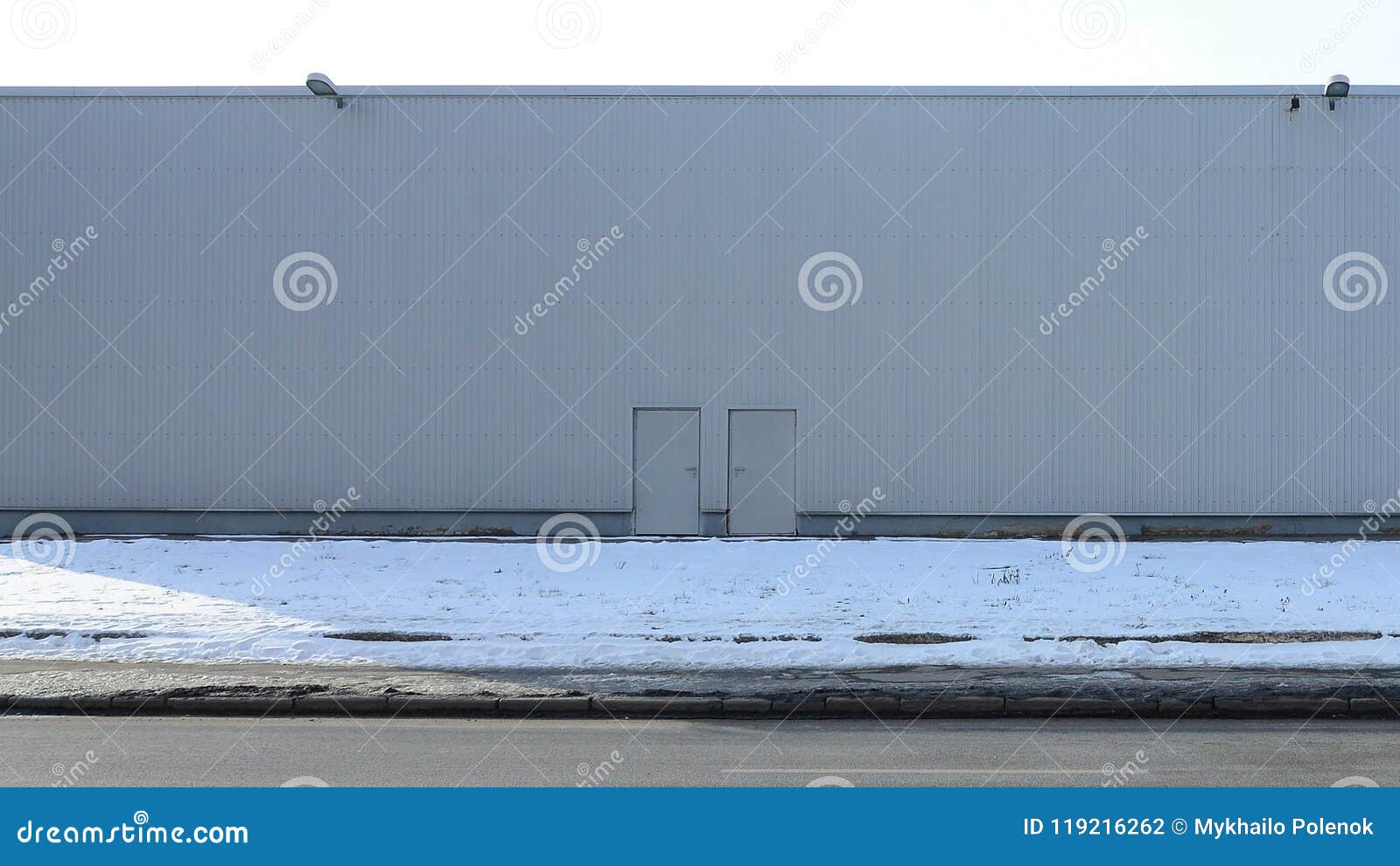 Texture of a High Metal Wall of an Industrial Building without W Stock ...