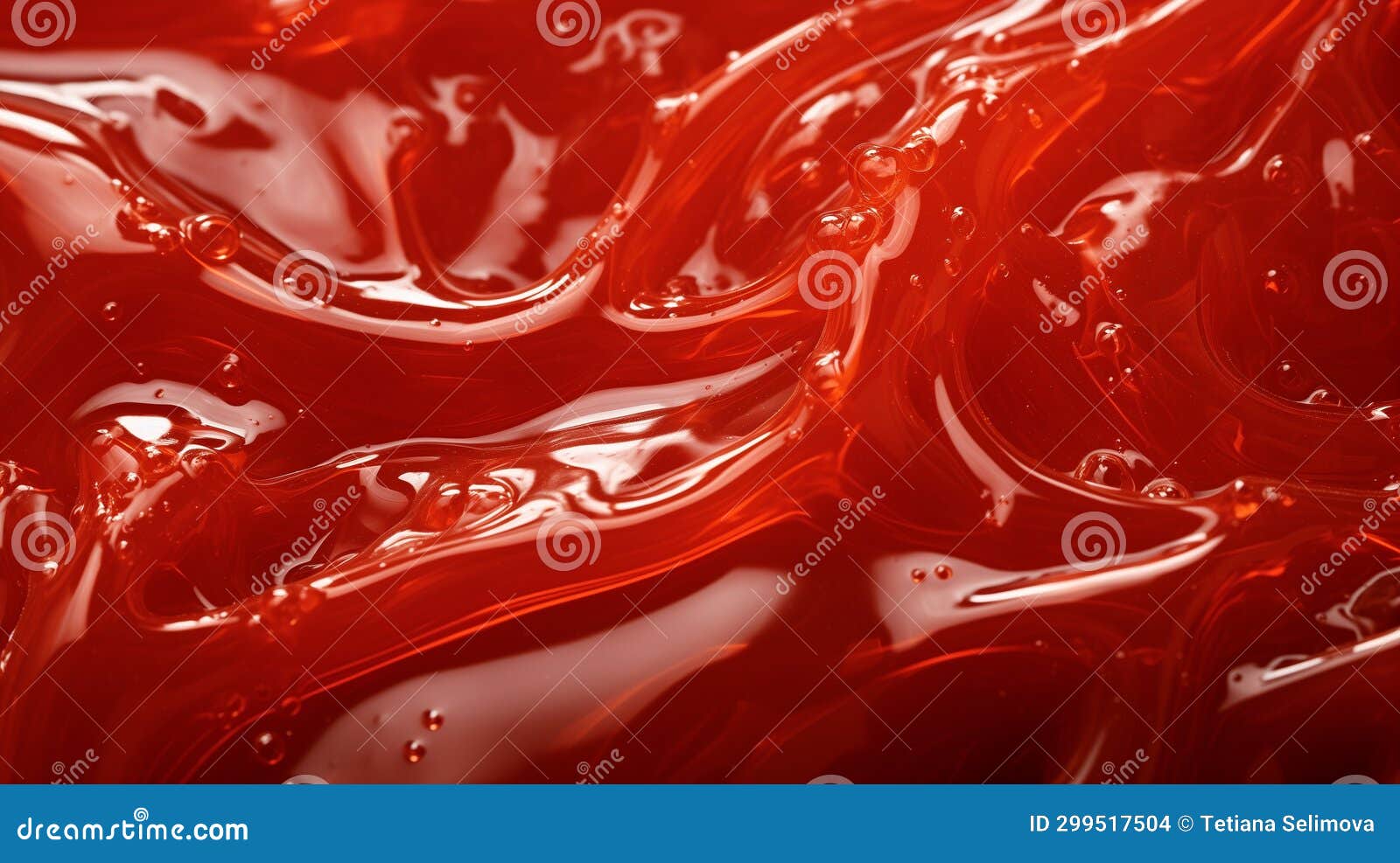 Texture Homogeneous Mass of Strawberries Jam, Flat Top View Stock ...