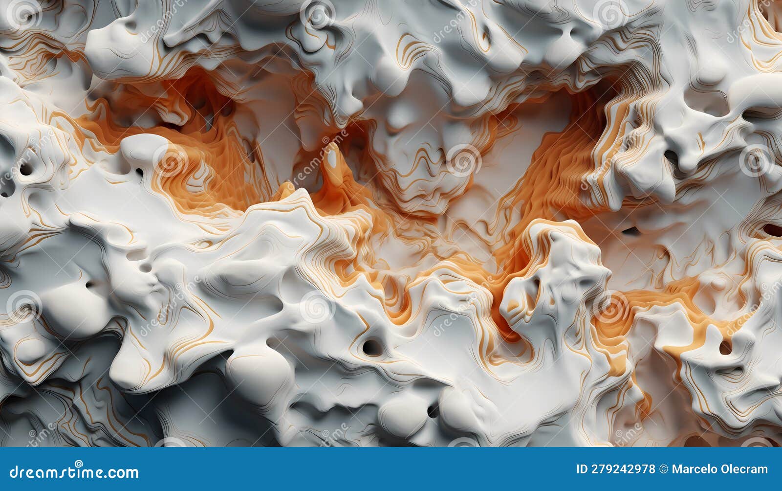 Illustration Of A Amorphous Cells Structure Black And White Layered ...