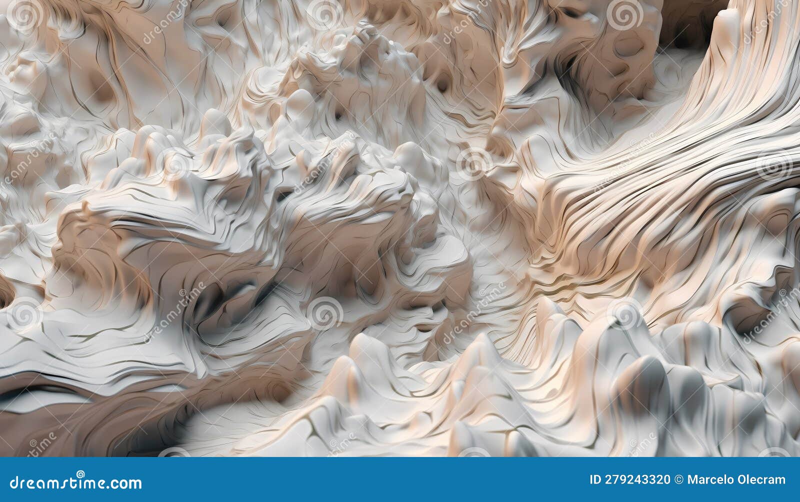 Illustration Of A Amorphous Cells Structure Black And White Layered ...