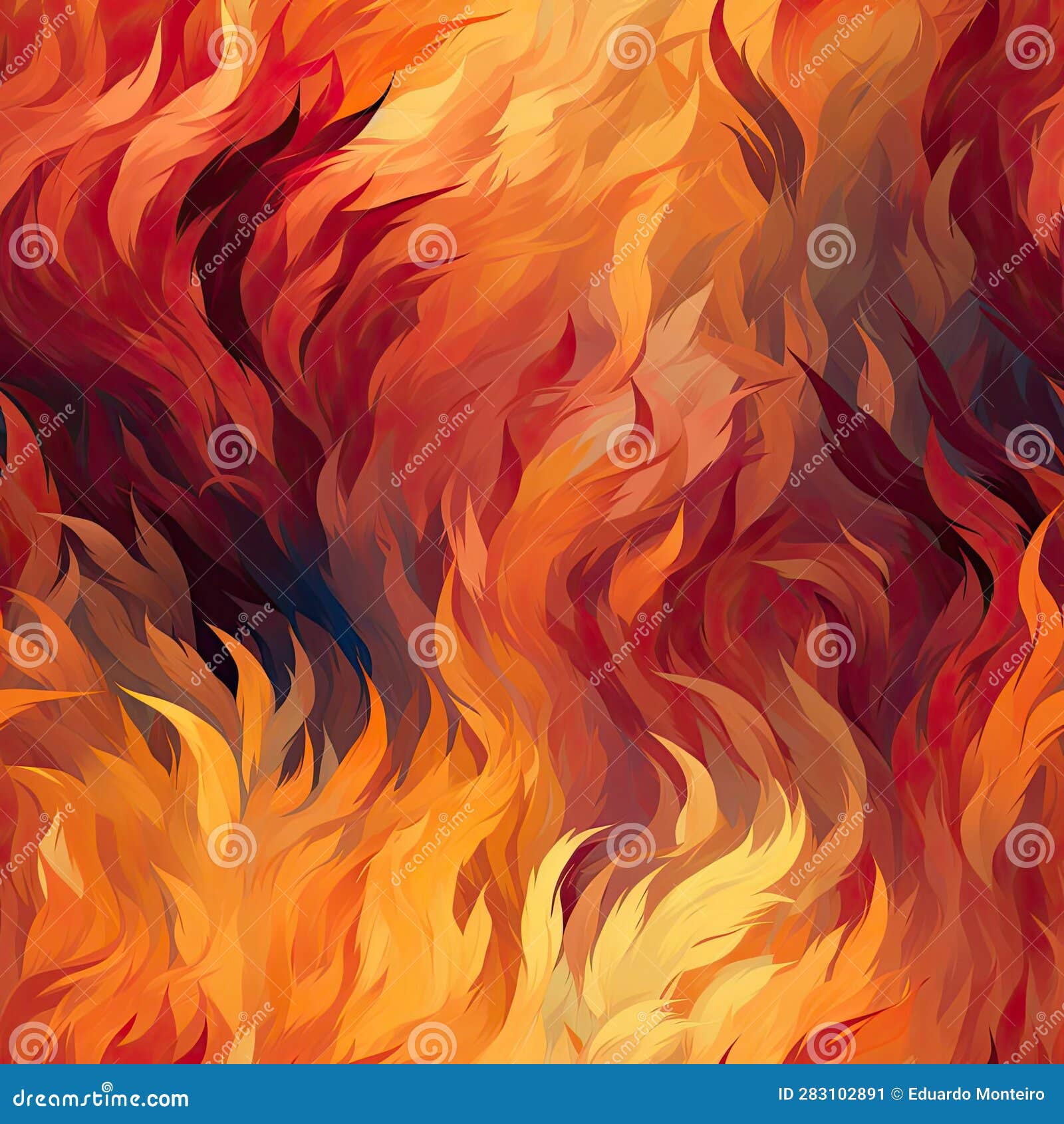 Texture Illustration of Vibrant Flames and Swirls (tiled) Stock ...