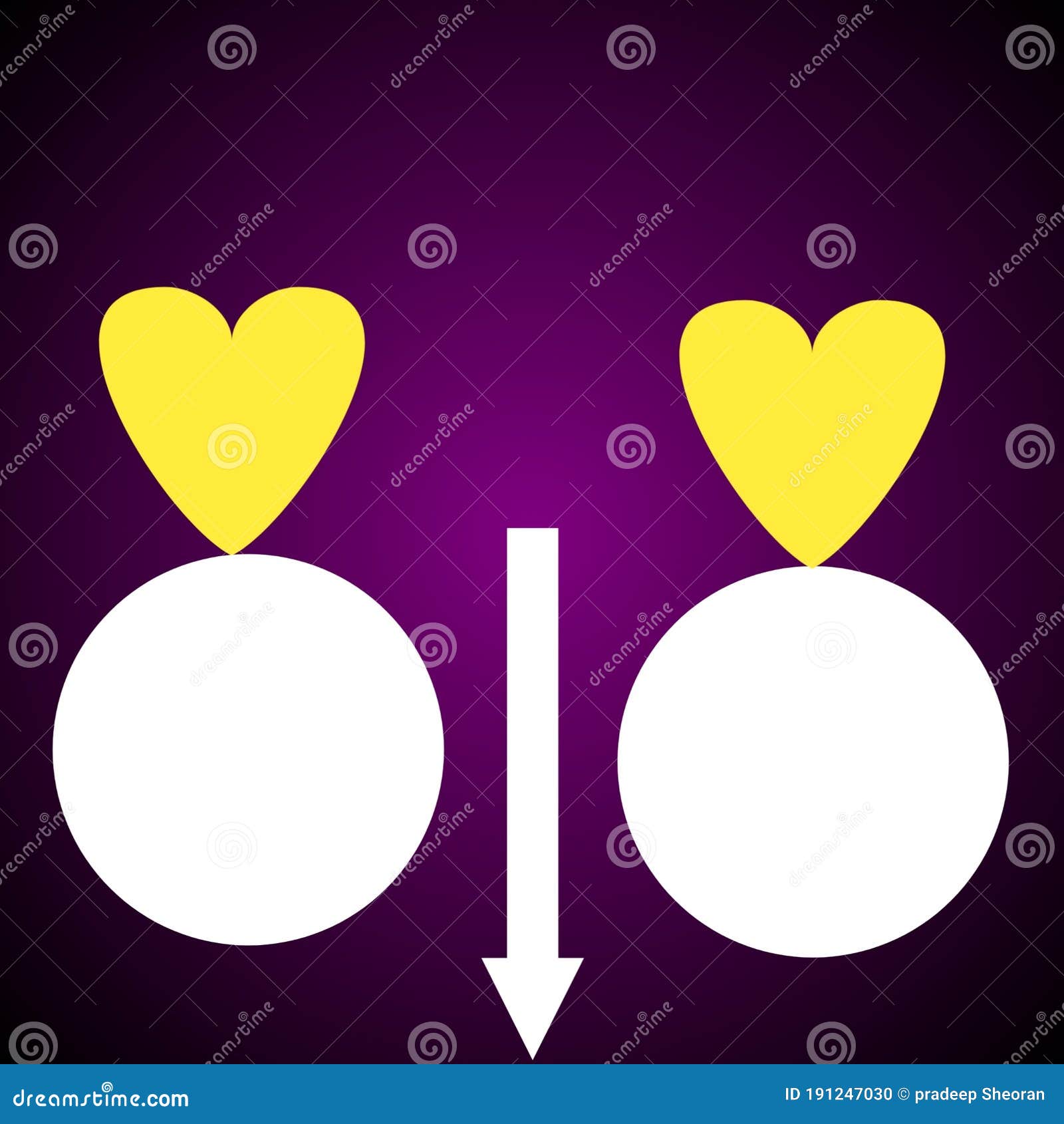 Texture Image for Background Wallpaper with Two Yellow Hearts on Two ...
