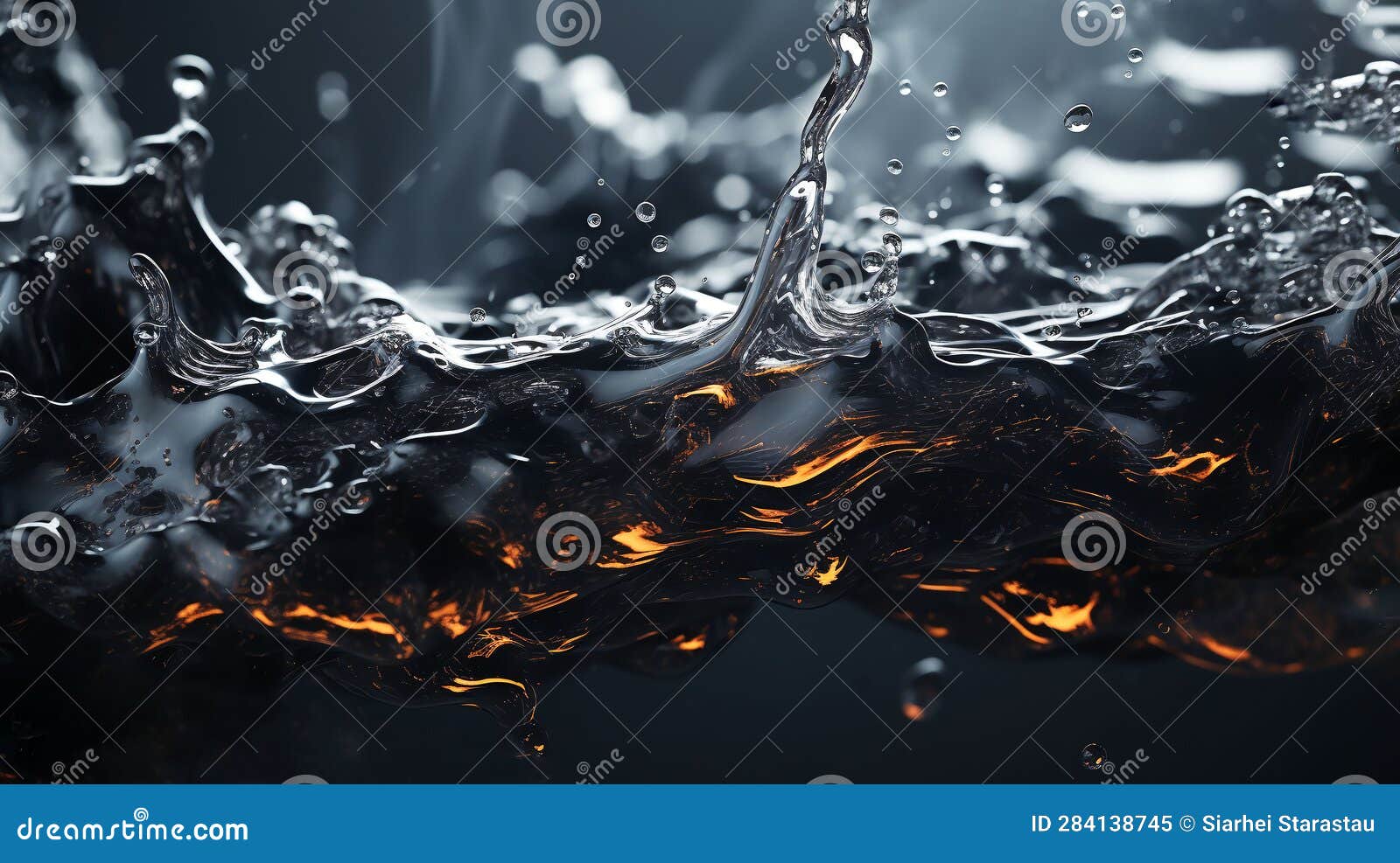 Texture Image of Boiling Oil,Generated by AI Stock Illustration ...