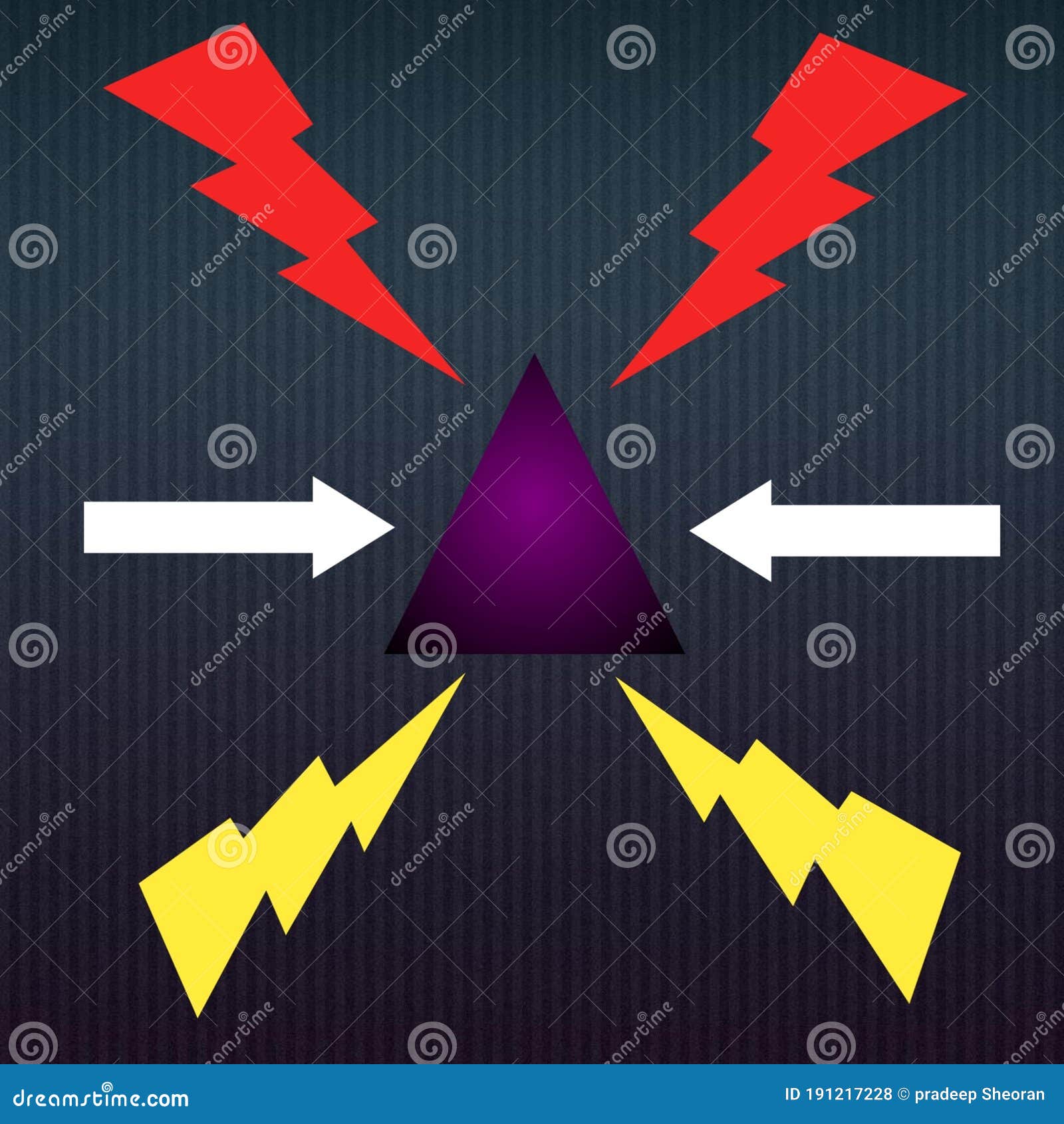 Texture Image with White Arrows and Thunder Symbol Stock Illustration ...