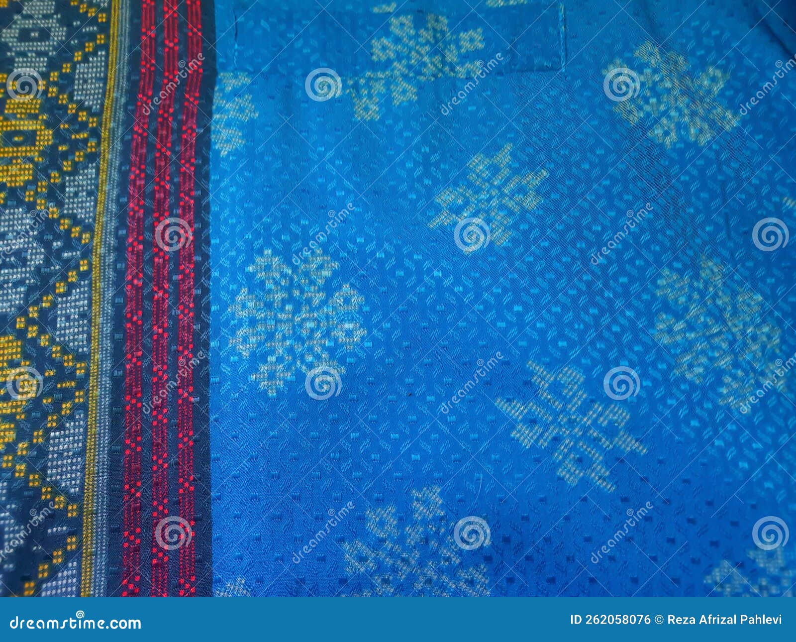 Texture of Indonesian Traditional Clothes in Blue Stock Photo - Image ...