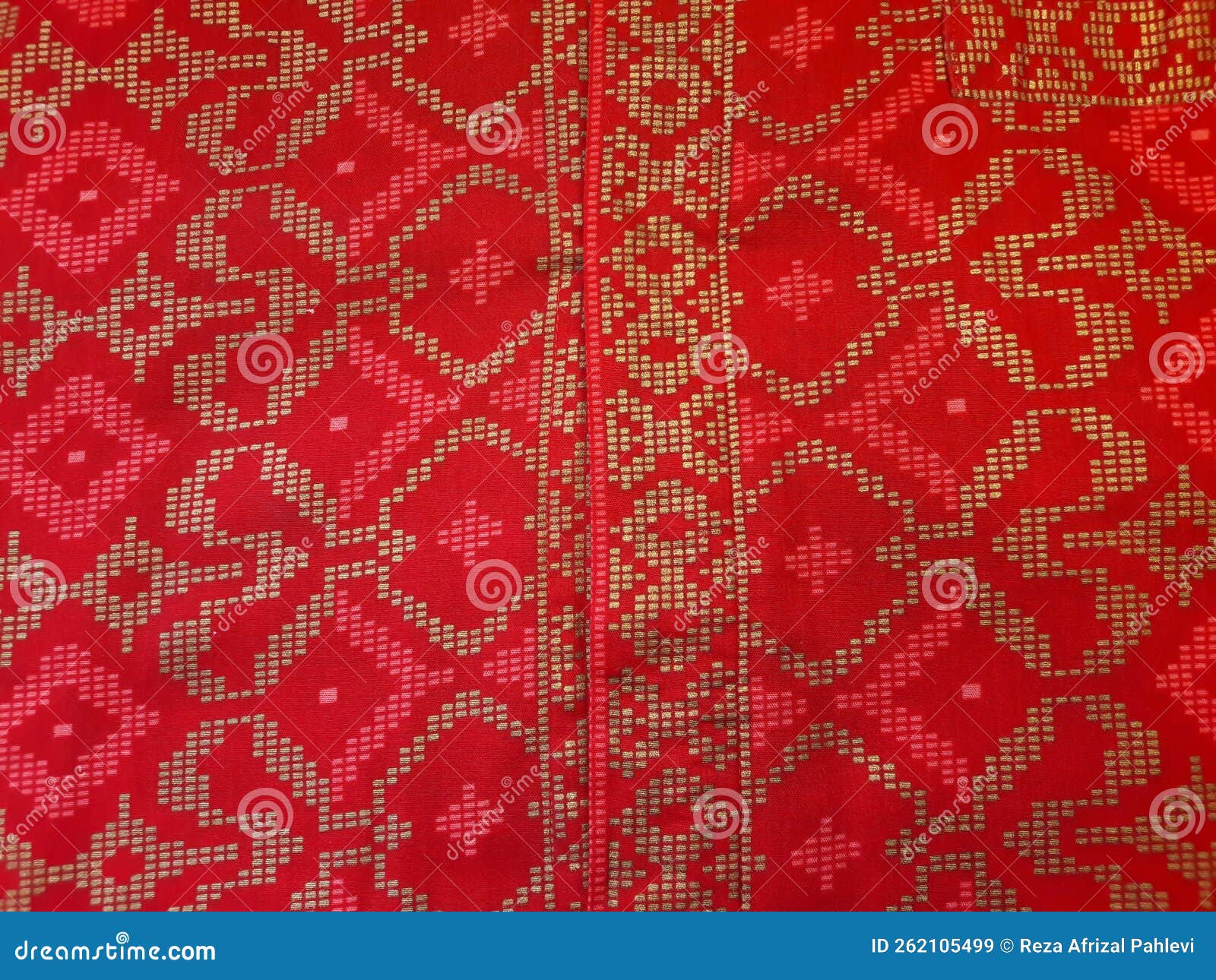 Texture of Indonesian Traditional Clothes in Red Stock Image - Image of ...