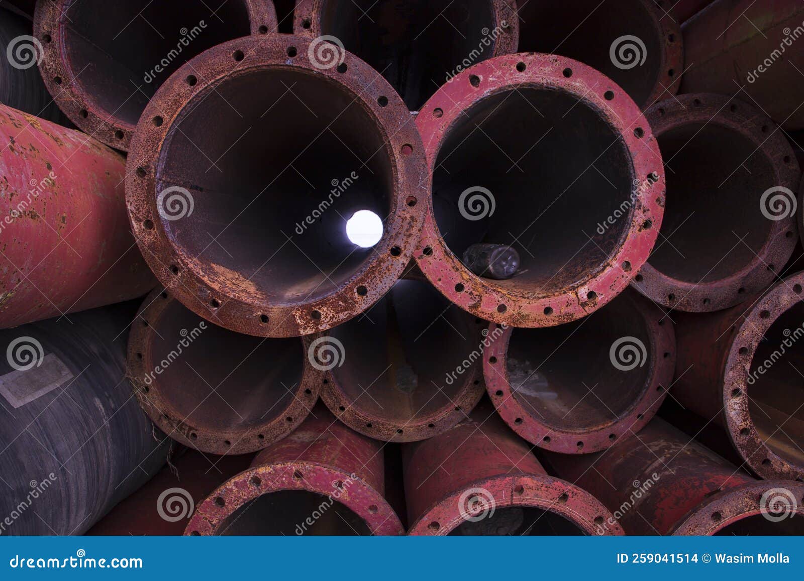 A Texture Industrial Background of Rusty Iron Pipes Stack Stock Photo ...