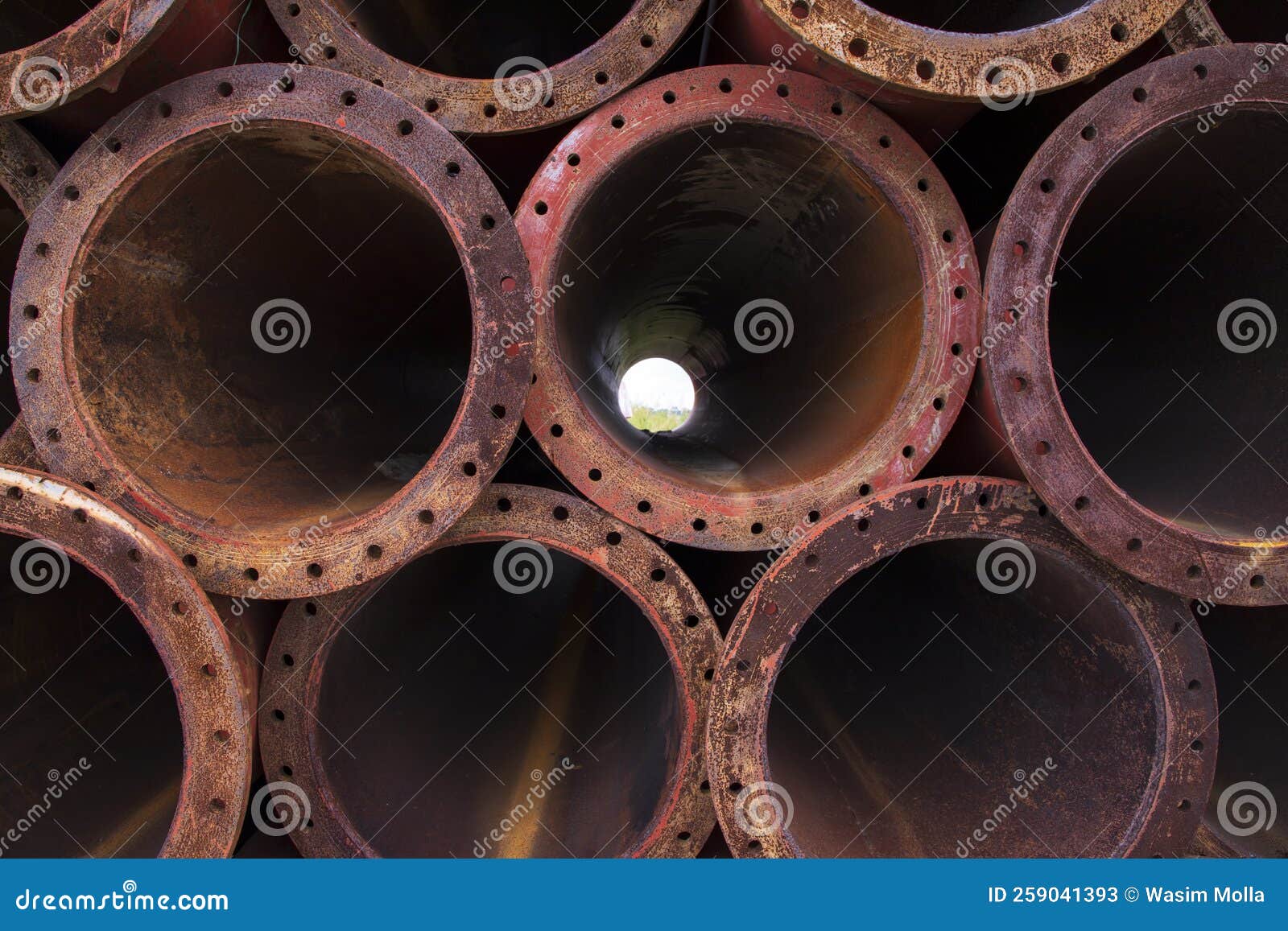 A Texture Industrial Background of Rusty Iron Pipes Stack Stock Image ...