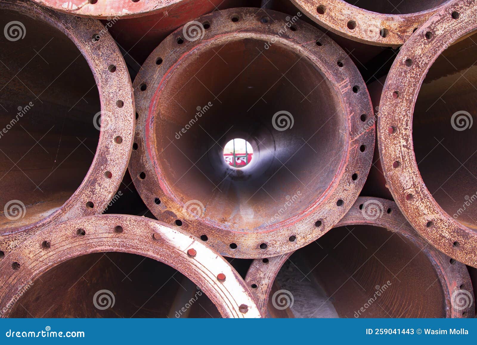 A Texture Industrial Background of Rusty Iron Pipes Stack Stock Image ...