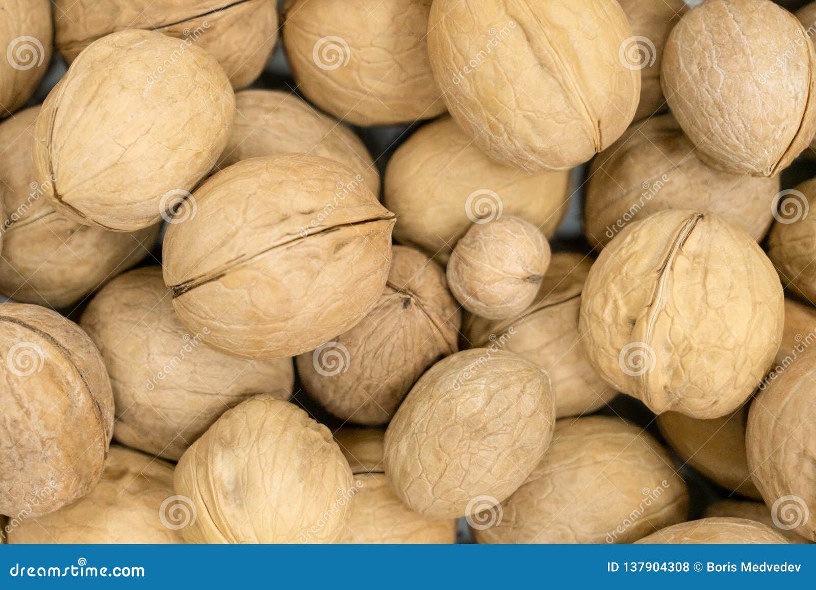 Texture of Inshell Walnuts Close-up Stock Photo - Image of inshell ...