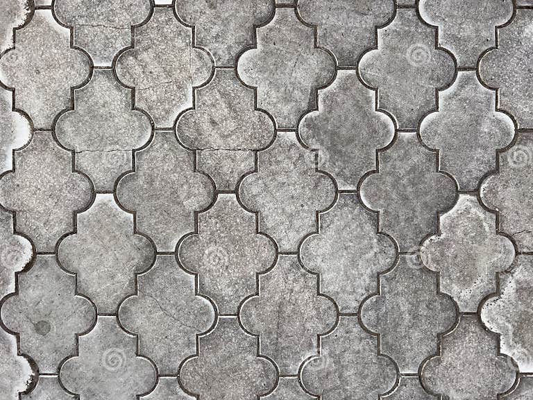 Texture of Interlocking Concrete Paving Blocks Stock Photo - Image of ...