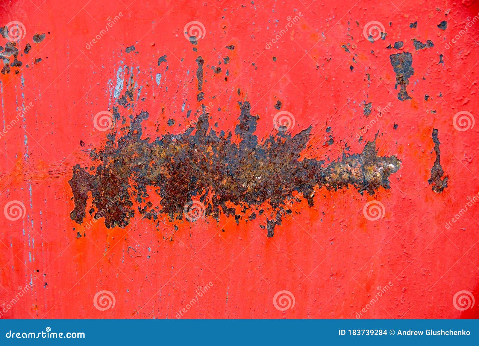 Texture of Iron with Rust and Peeling Red Paint Stock Photo - Image of ...