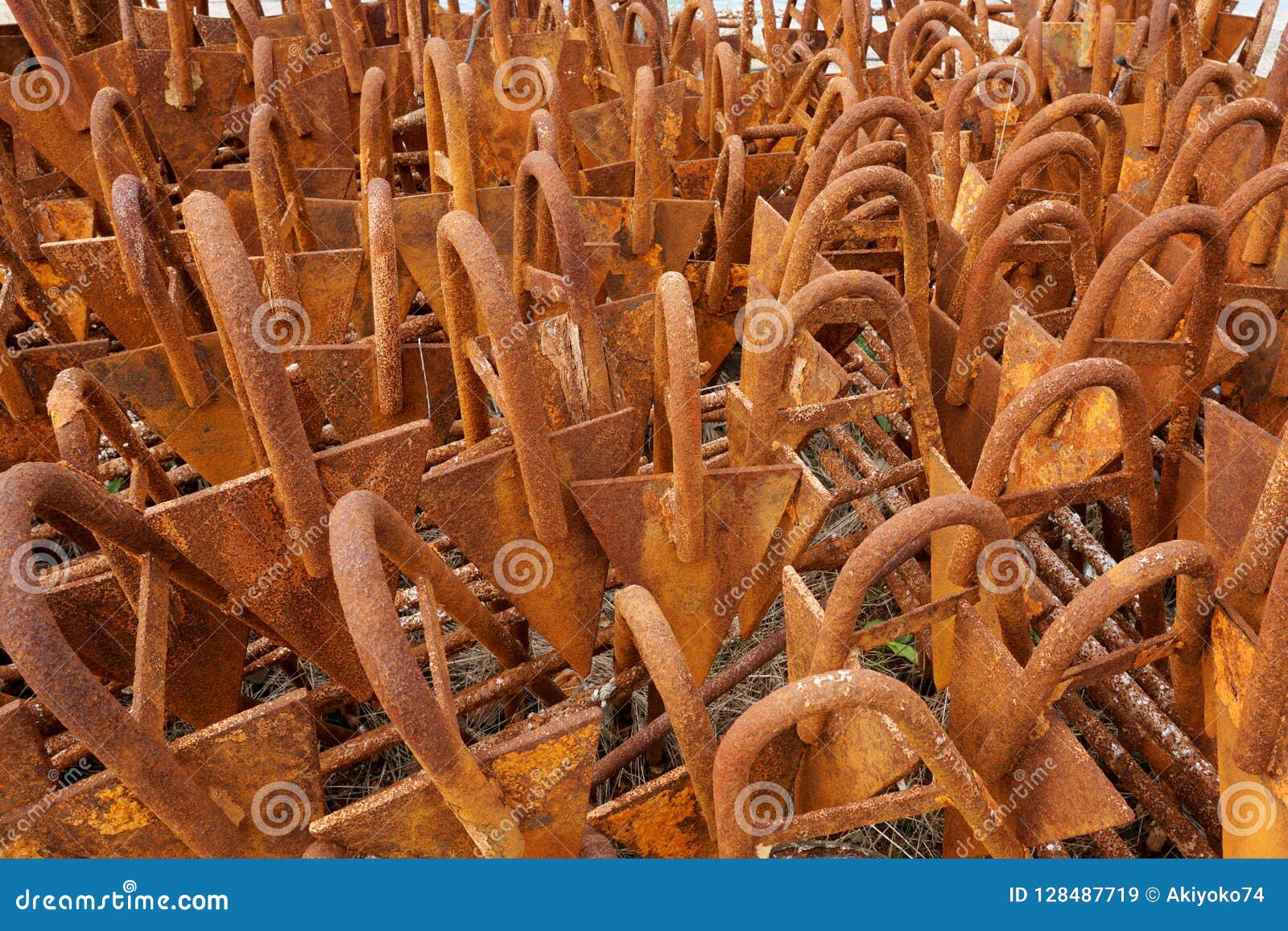 Texture of Iron Rusty Sticks Stock Image - Image of abstract, equipment ...